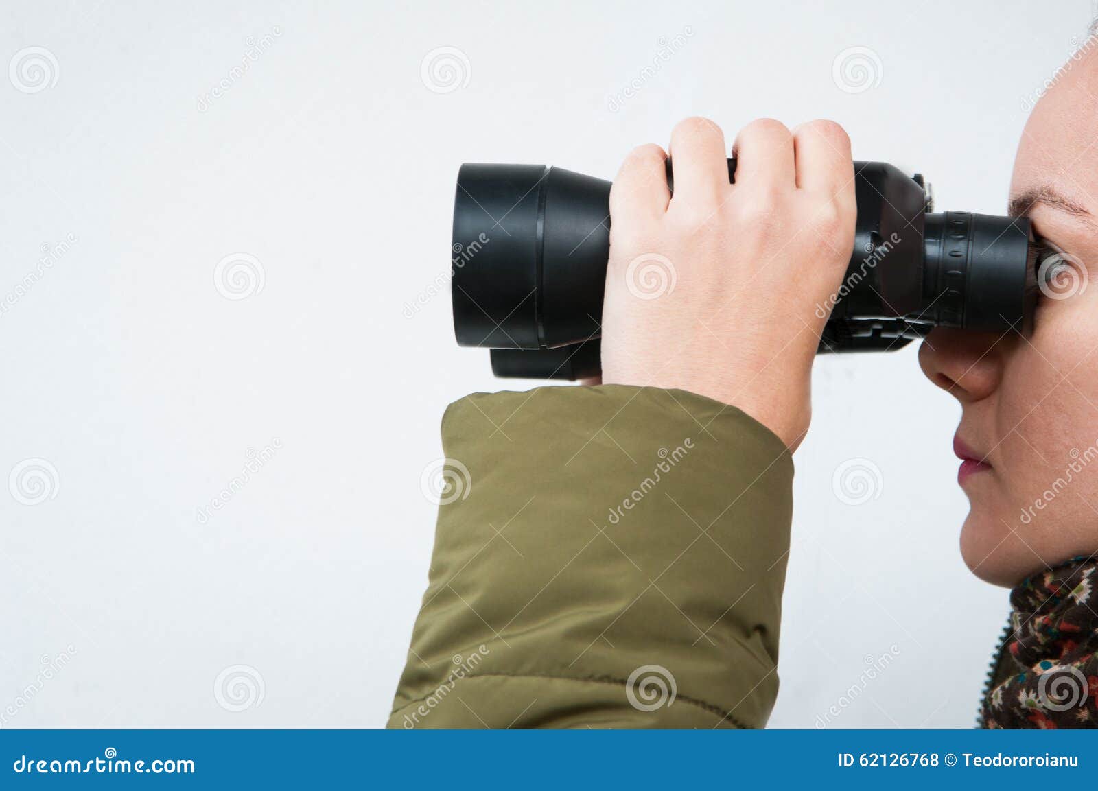 Looking through binoculars stock photo. Image of career - 62126768