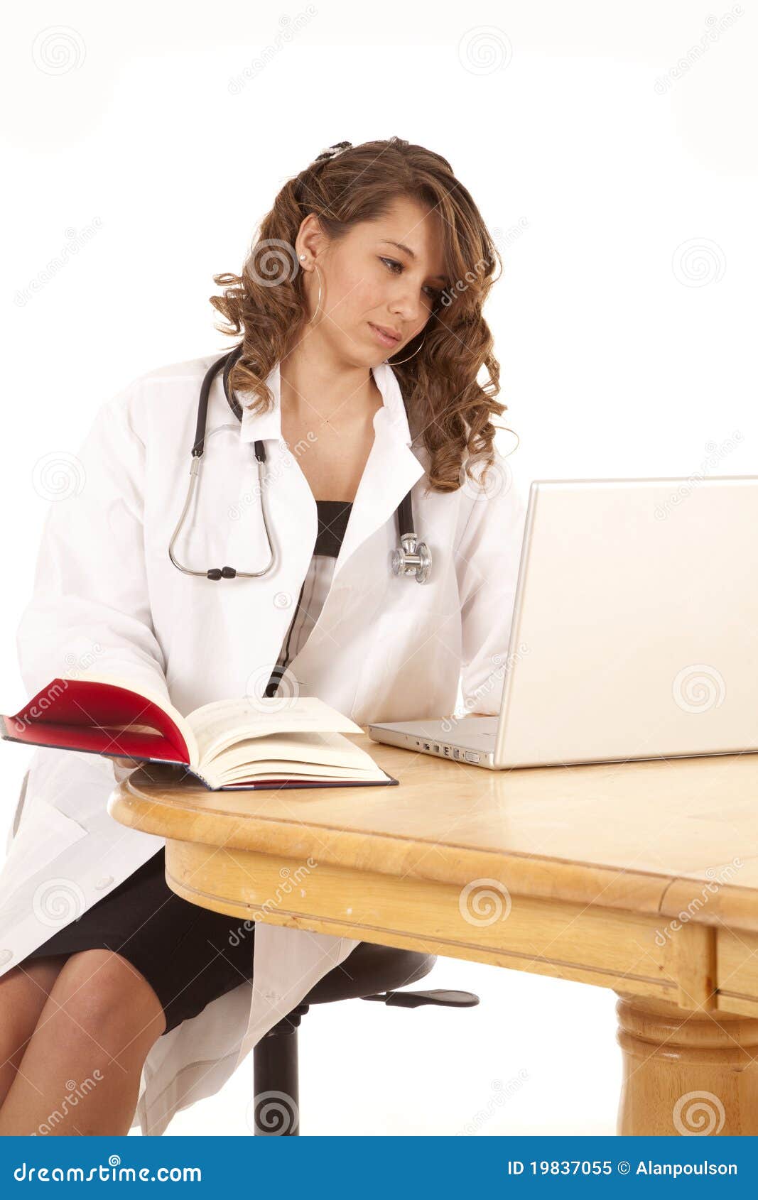 Looking in book doctor stock image. Image of book, expertise - 19837055