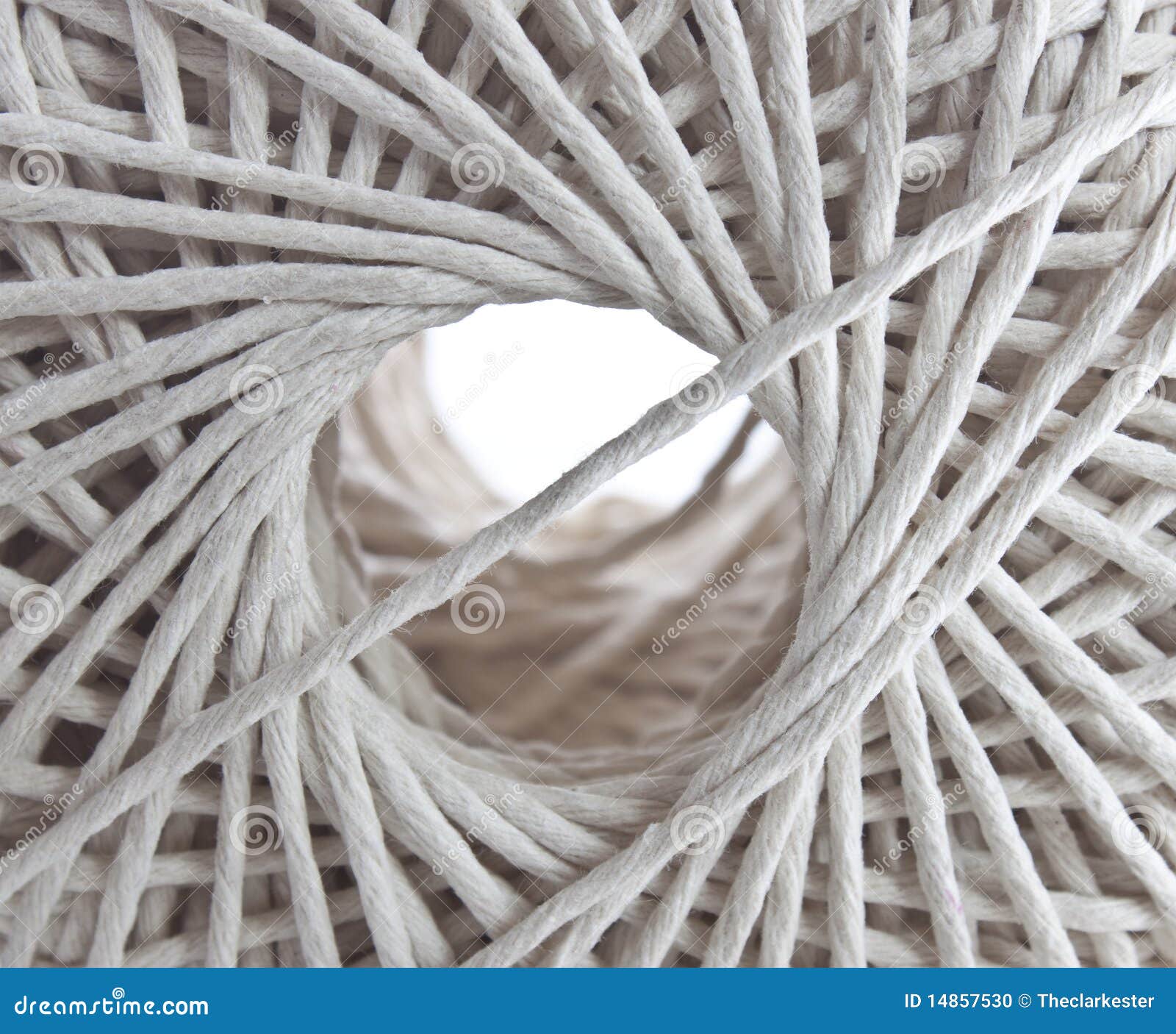 Looking through the Centre of a Ball of String Stock Photo - Image of ...