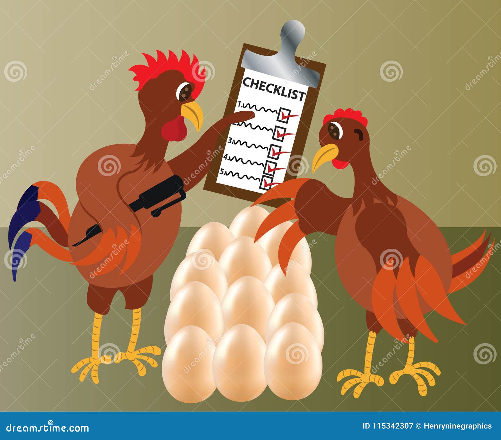 Looking at the Checklist stock vector. Illustration of verify - 115342307