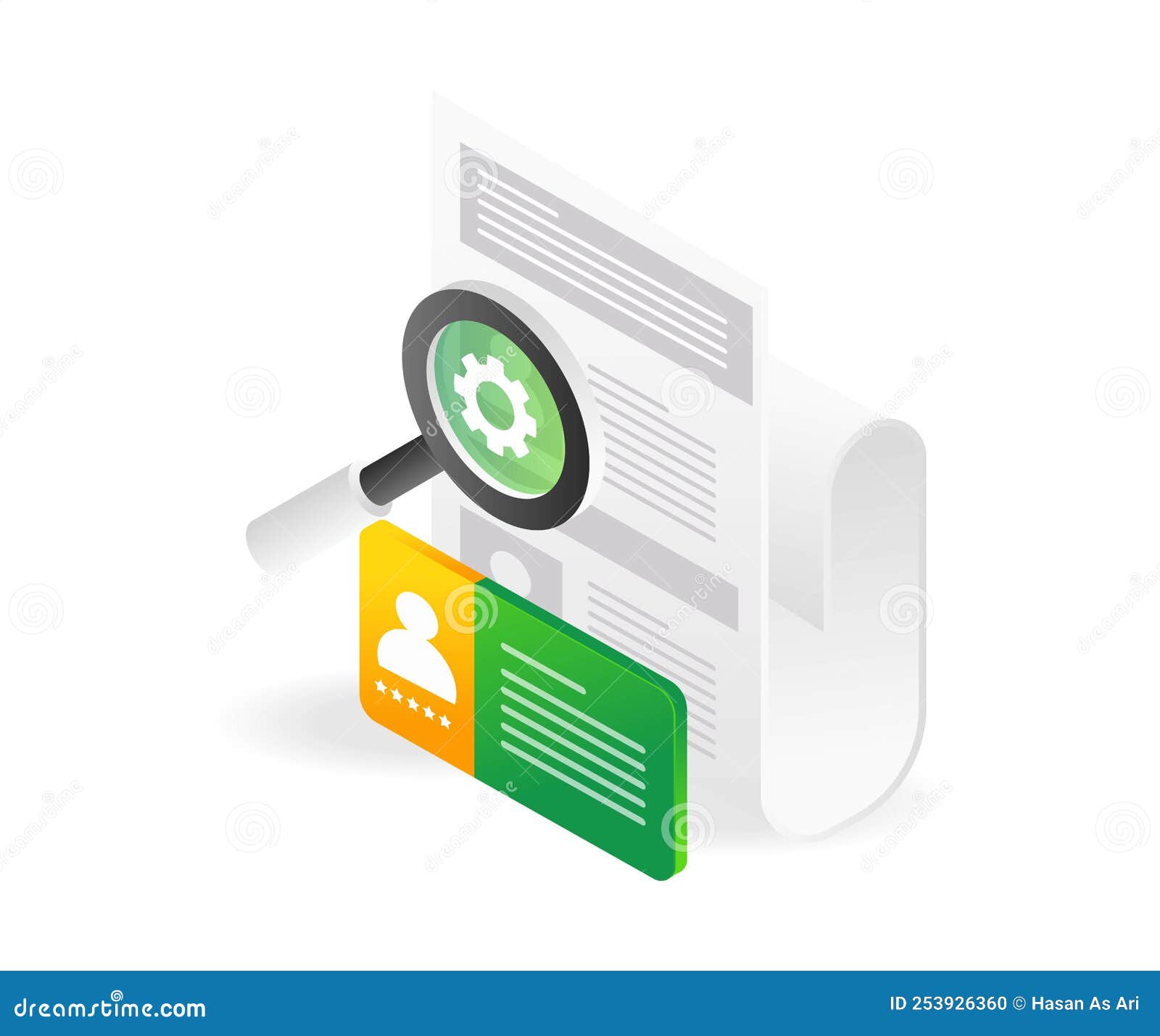 Looking for Client`s Personal Data Information Stock Illustration ...