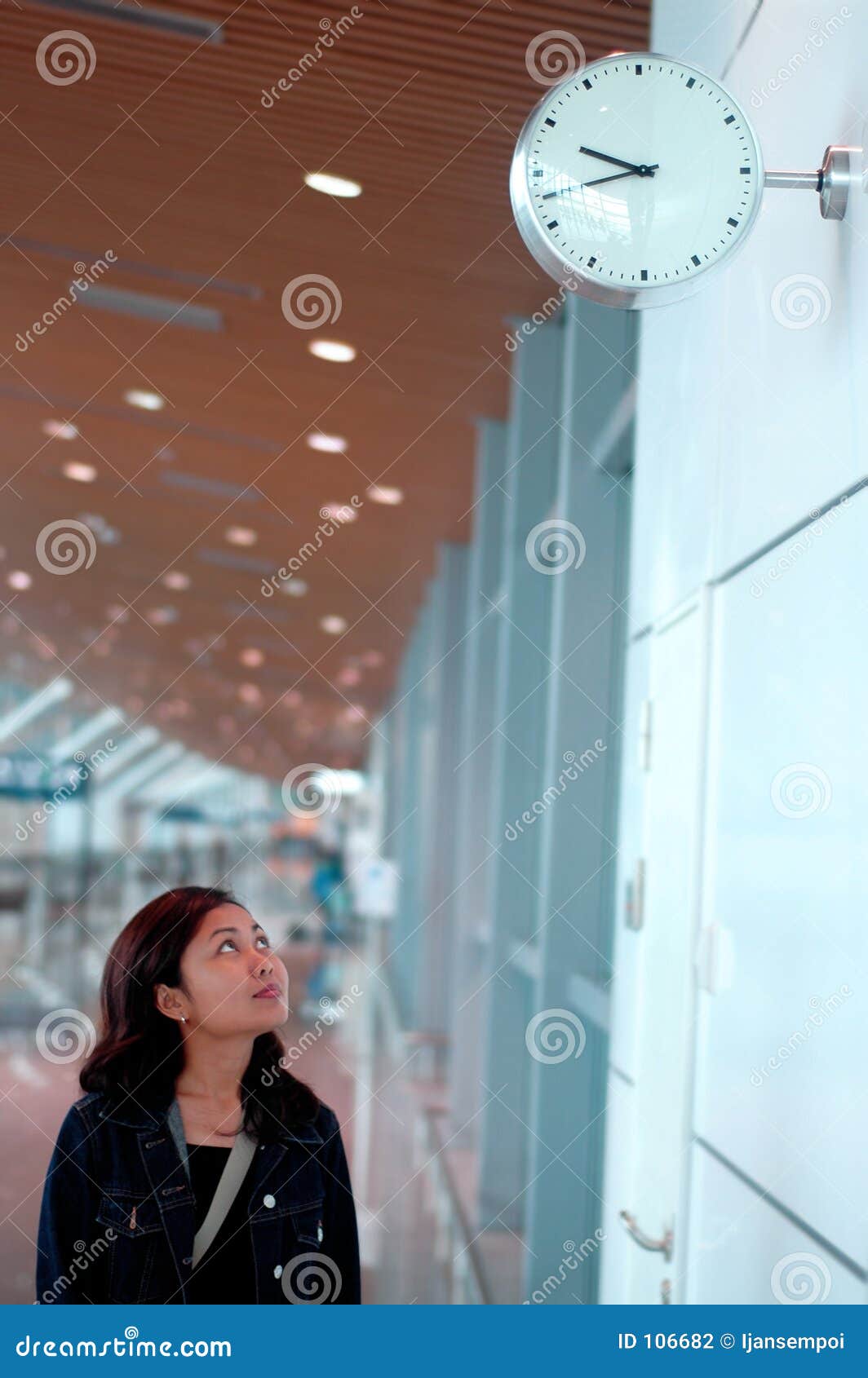 Looking at clock stock photo. Image of departure, time - 106682