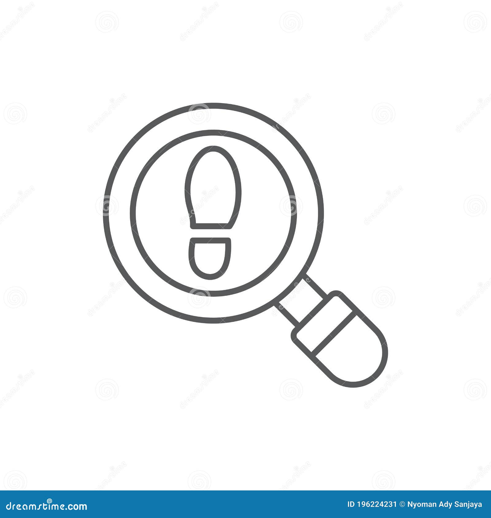 Looking for Clues Vector Icon Symbol Finding Isolated on White ...