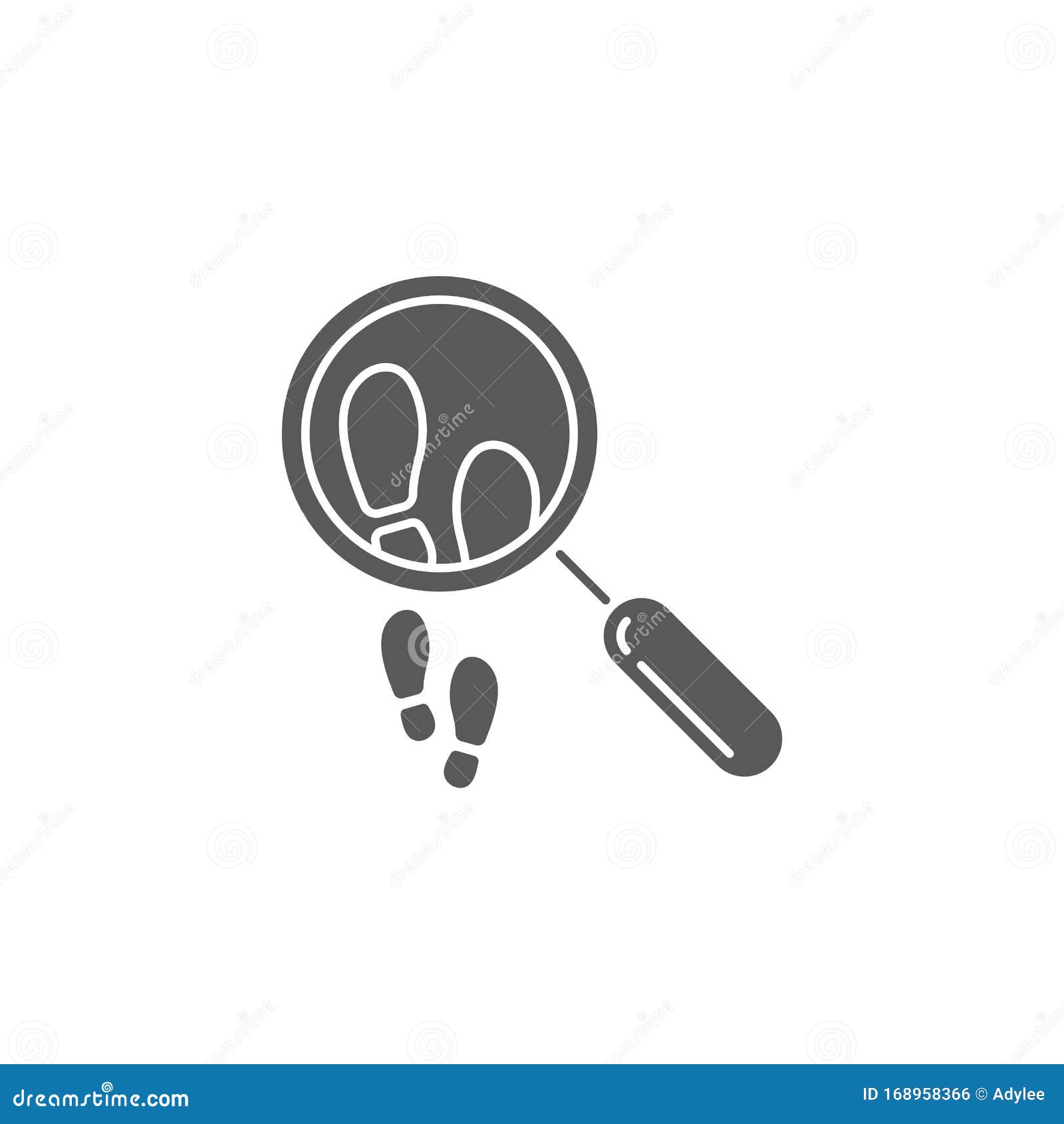 Looking For Clues Outline Icon Vector Illustration | CartoonDealer.com ...