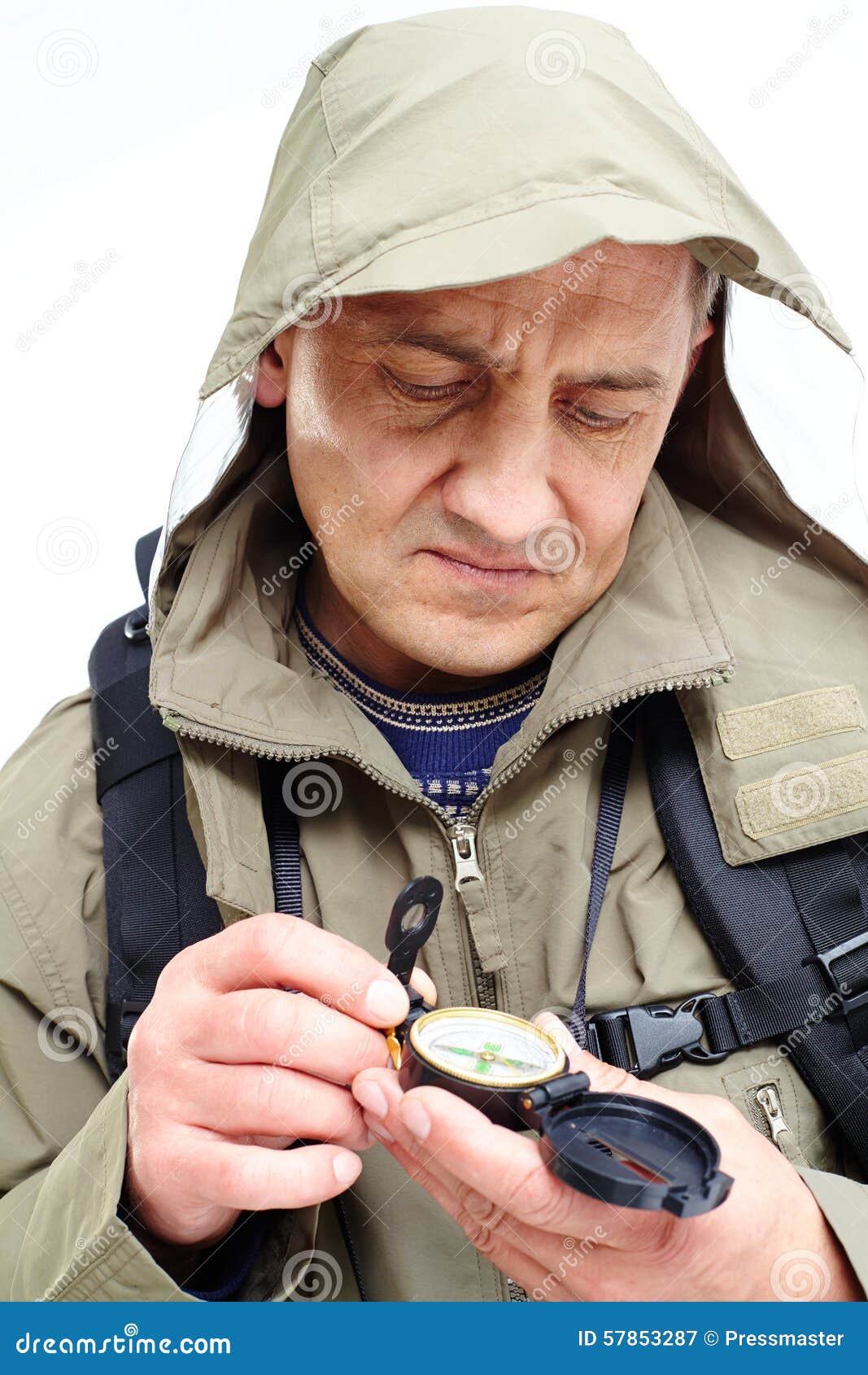 Looking at compass stock image. Image of elderly, lifestyle - 57853287