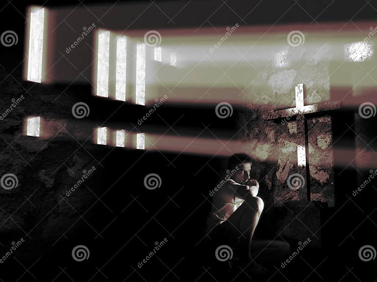 Looking at the cross stock illustration. Illustration of cross - 14815762