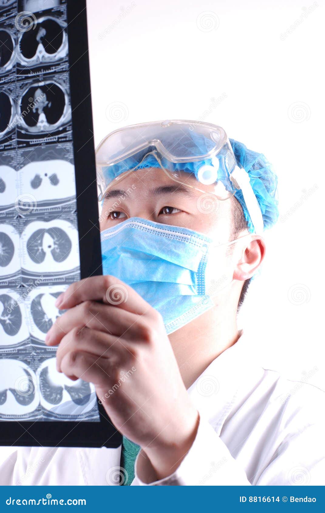 Looking at CT film stock photo. Image of examination, business - 8816614