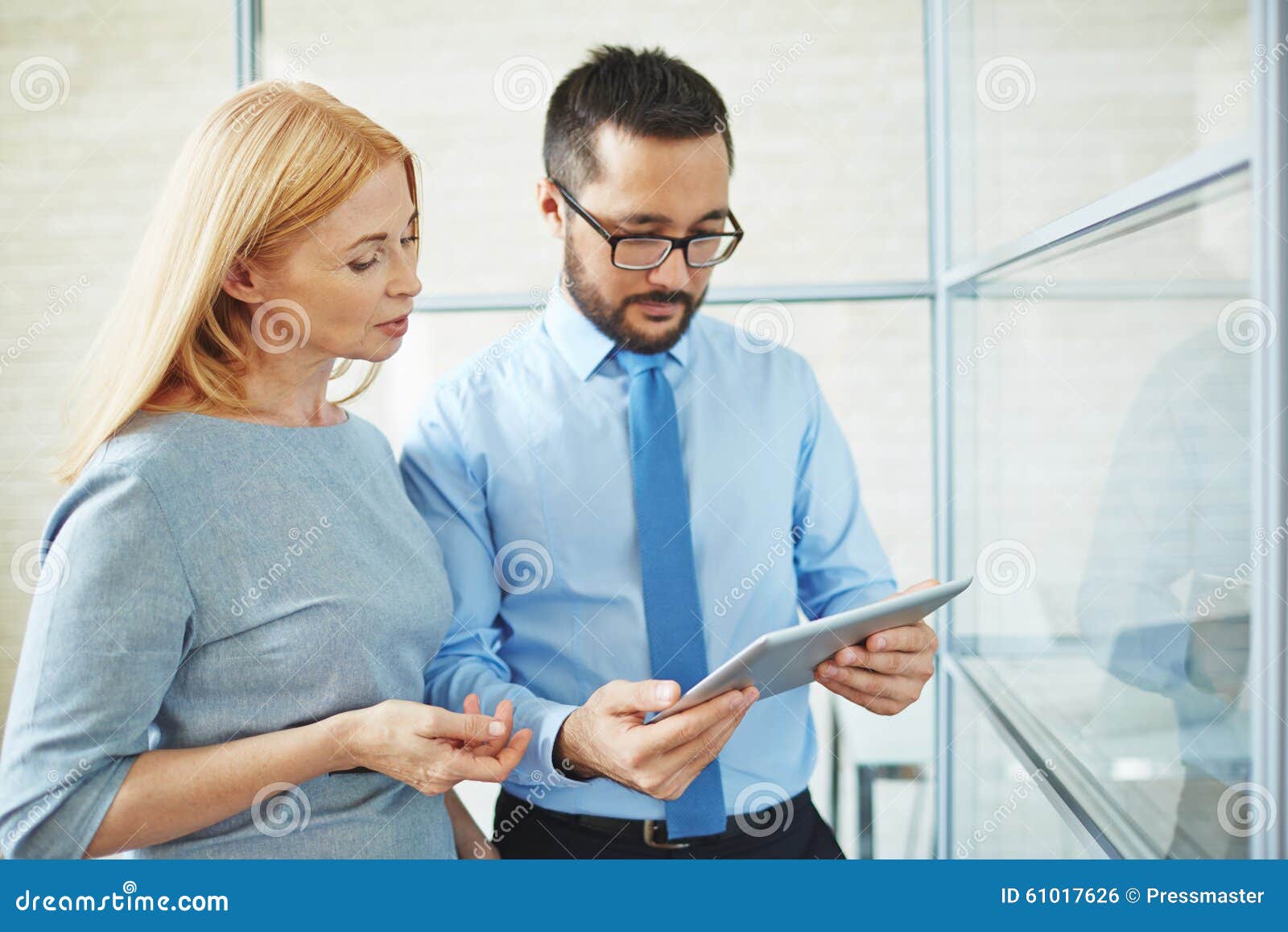 Looking through data stock photo. Image of interacting - 61017626