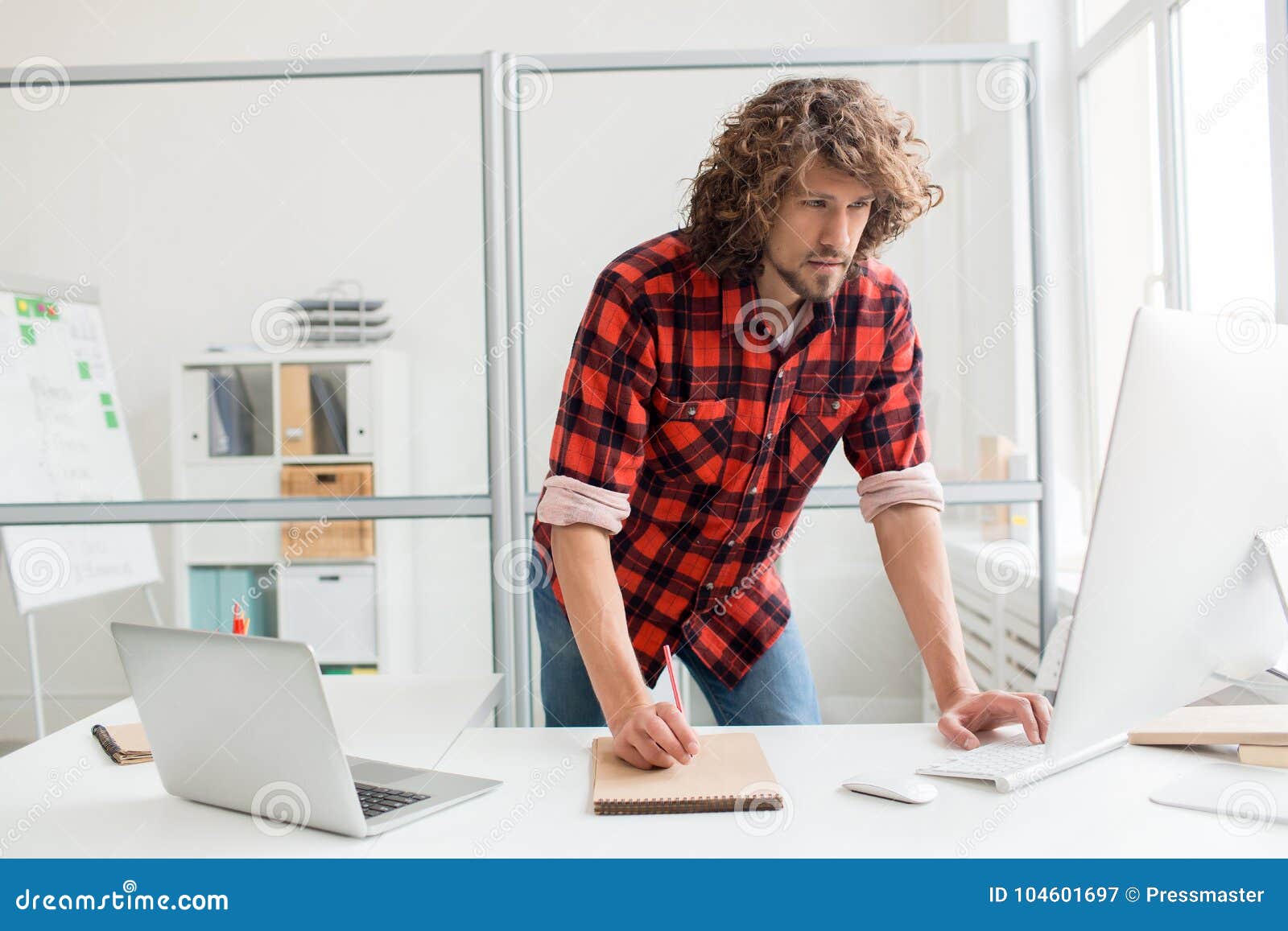 Looking for data stock image. Image of businessman, pensive - 104601697