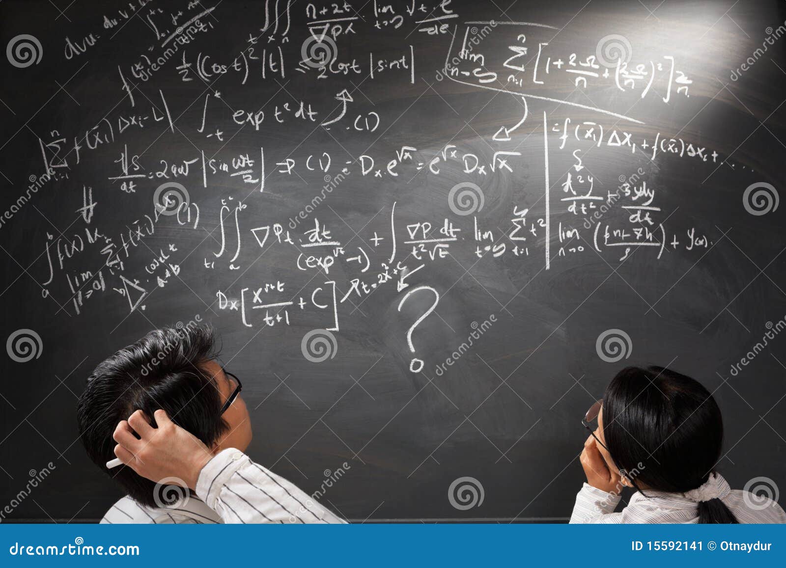 Looking at Difficult Complex Equation Stock Image - Image of ...