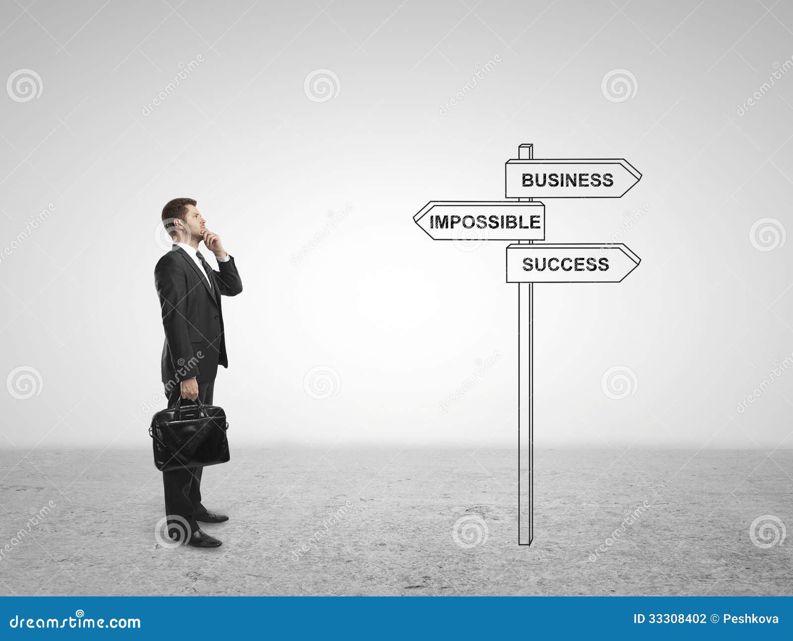 An Looking at Direction Indicator Stock Photo - Image of meeting ...