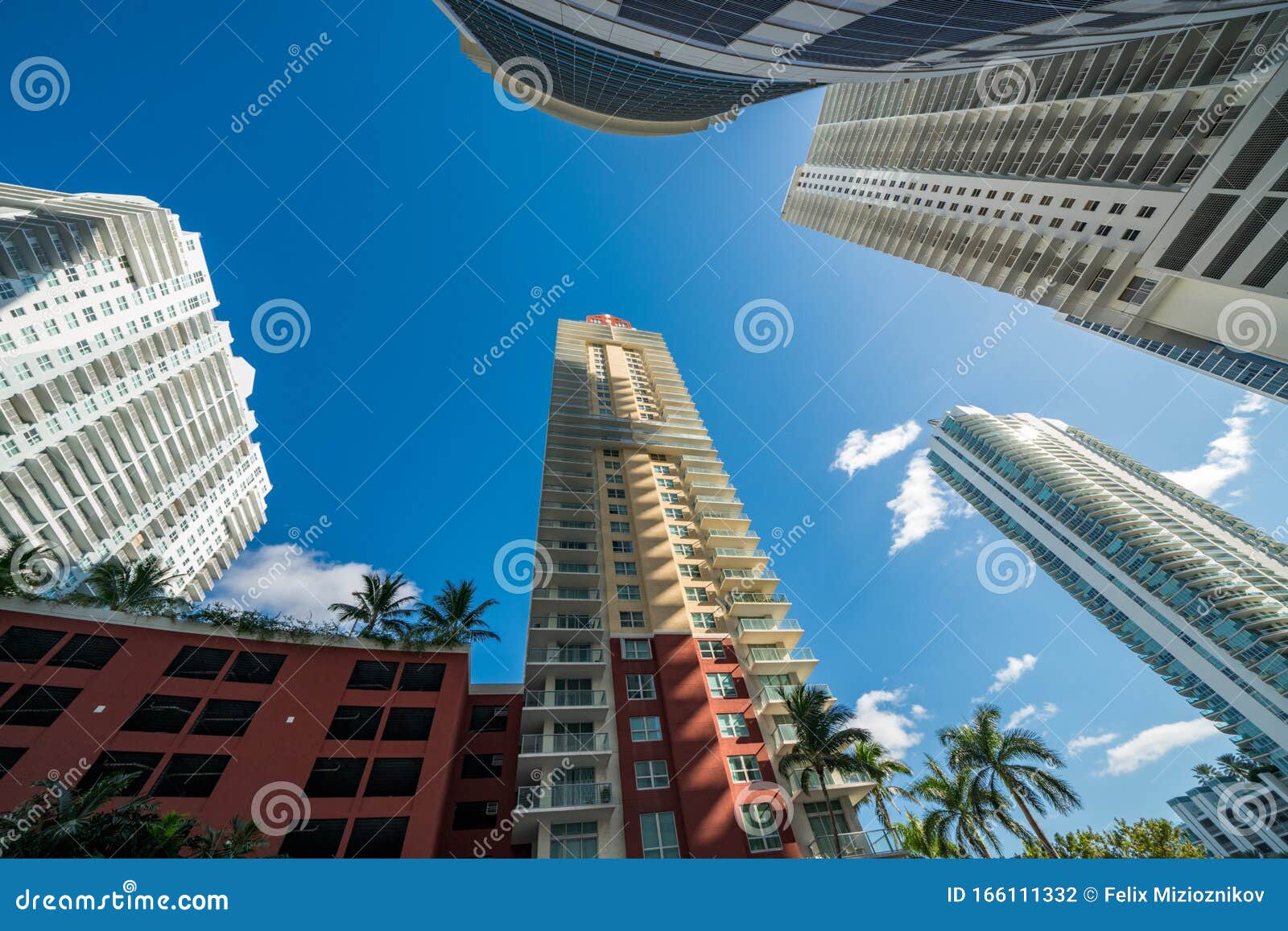 Looking Directly Up at Highrise Buildings Stock Photo - Image of group ...