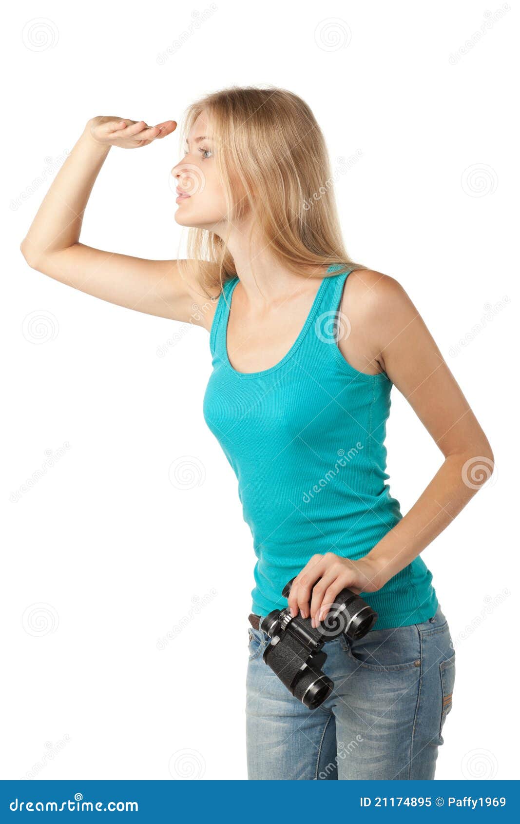 Looking into the distance stock image. Image of gesturing - 21174895