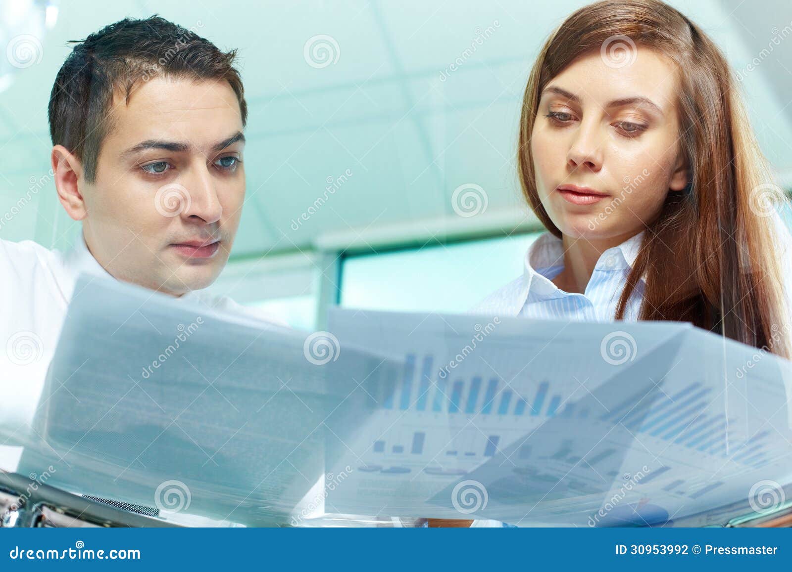 Looking at documents stock photo. Image of busy, data - 30953992