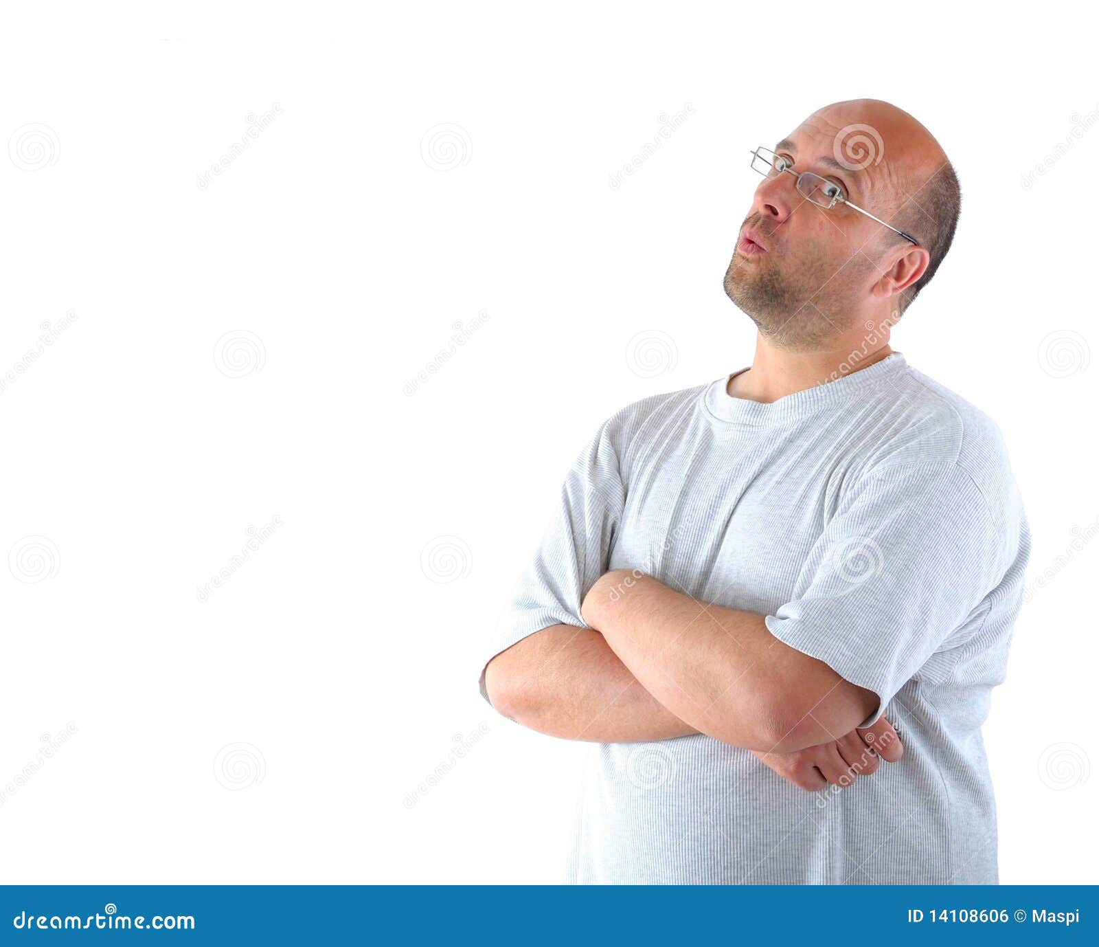 Looking doubtfully stock photo. Image of pucker, head - 14108606