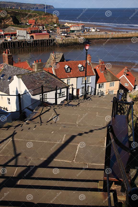 Looking Down the 199 Steps at Whitby Stock Photo - Image of yorkshire ...