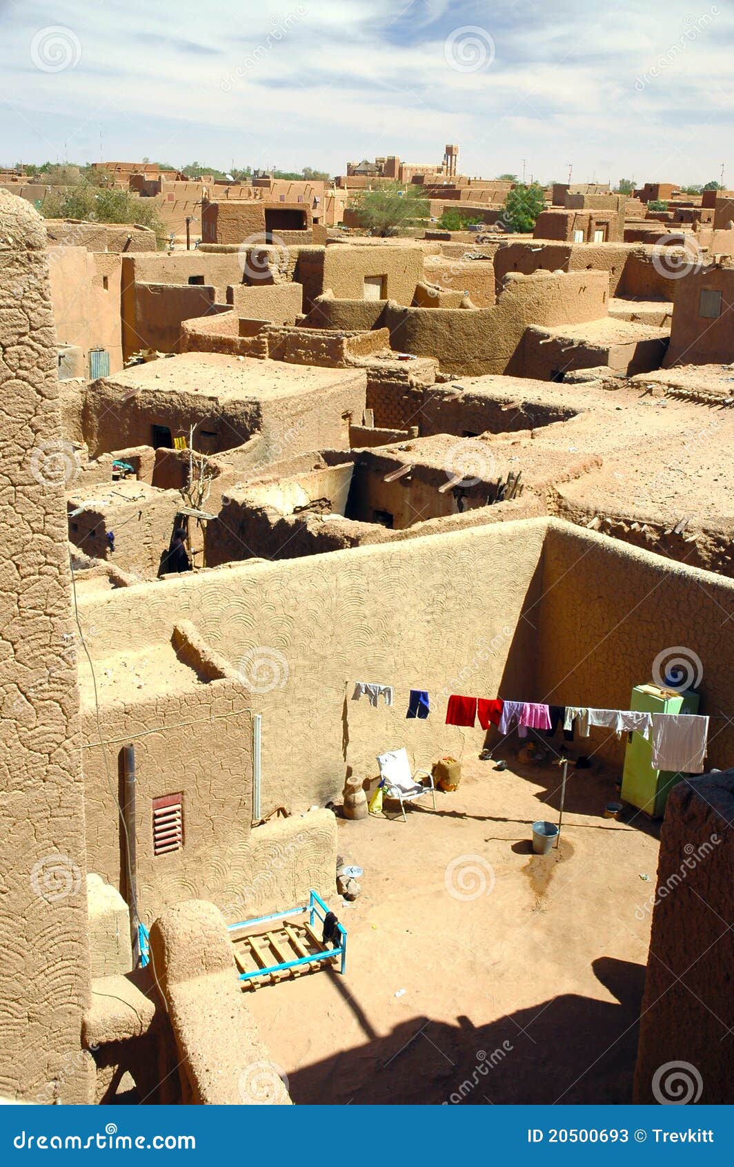 Looking Down on Agadez Houses Stock Image - Image of color, horizon ...