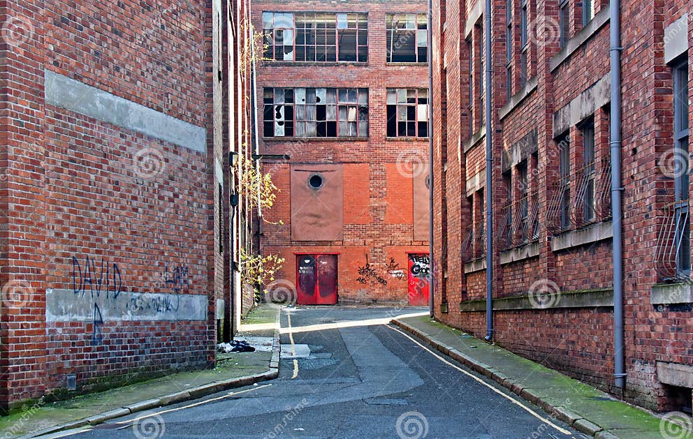 Looking down alleyway stock image. Image of aged, demolition - 29519505