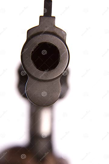Looking down barrel of gun stock image. Image of goal - 11742997