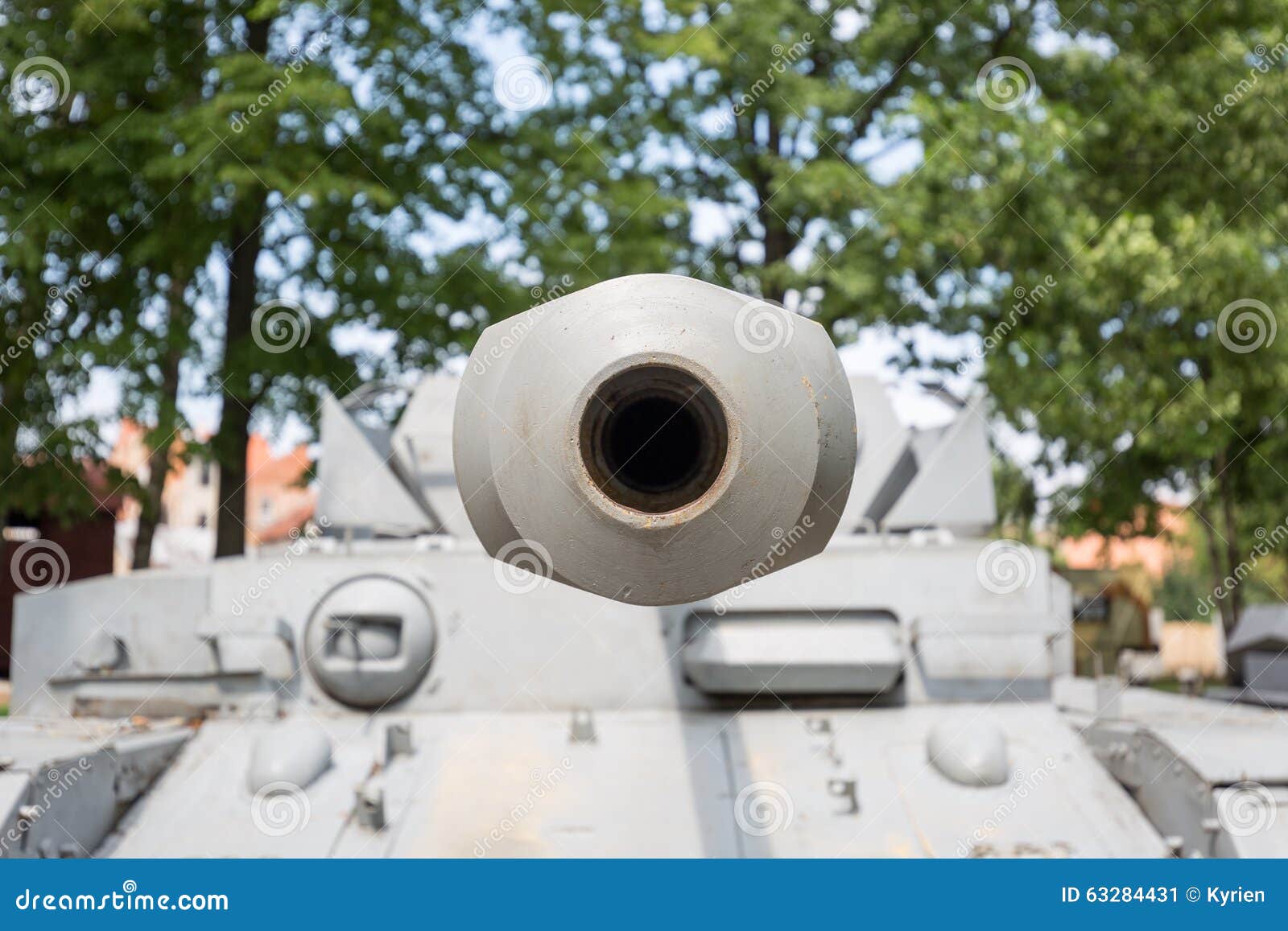 Looking Down Barrel Of Tank