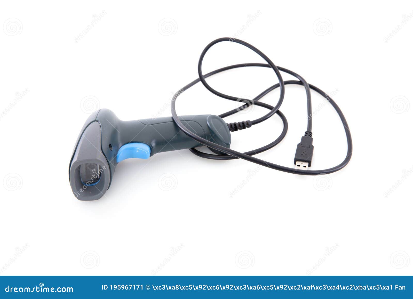 Looking Down a Blue Scanner on White Background Stock Image - Image of ...
