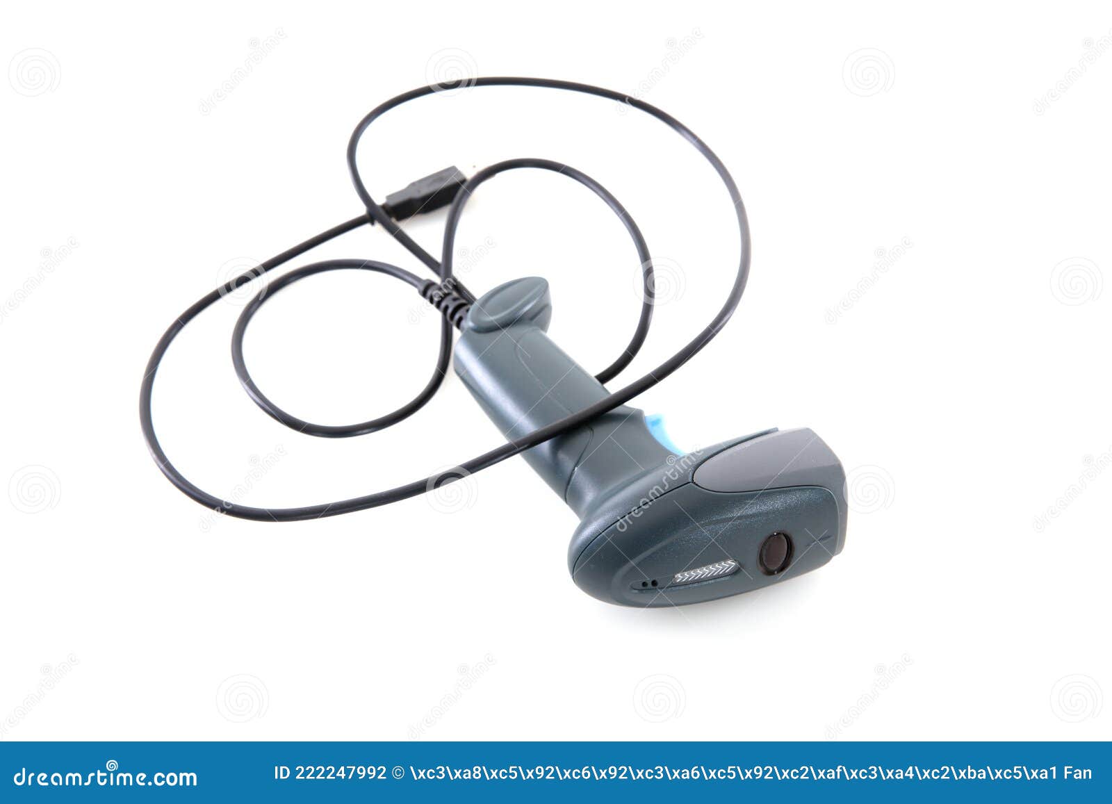 Looking Down a Blue Scanner on White Background Stock Photo - Image of ...