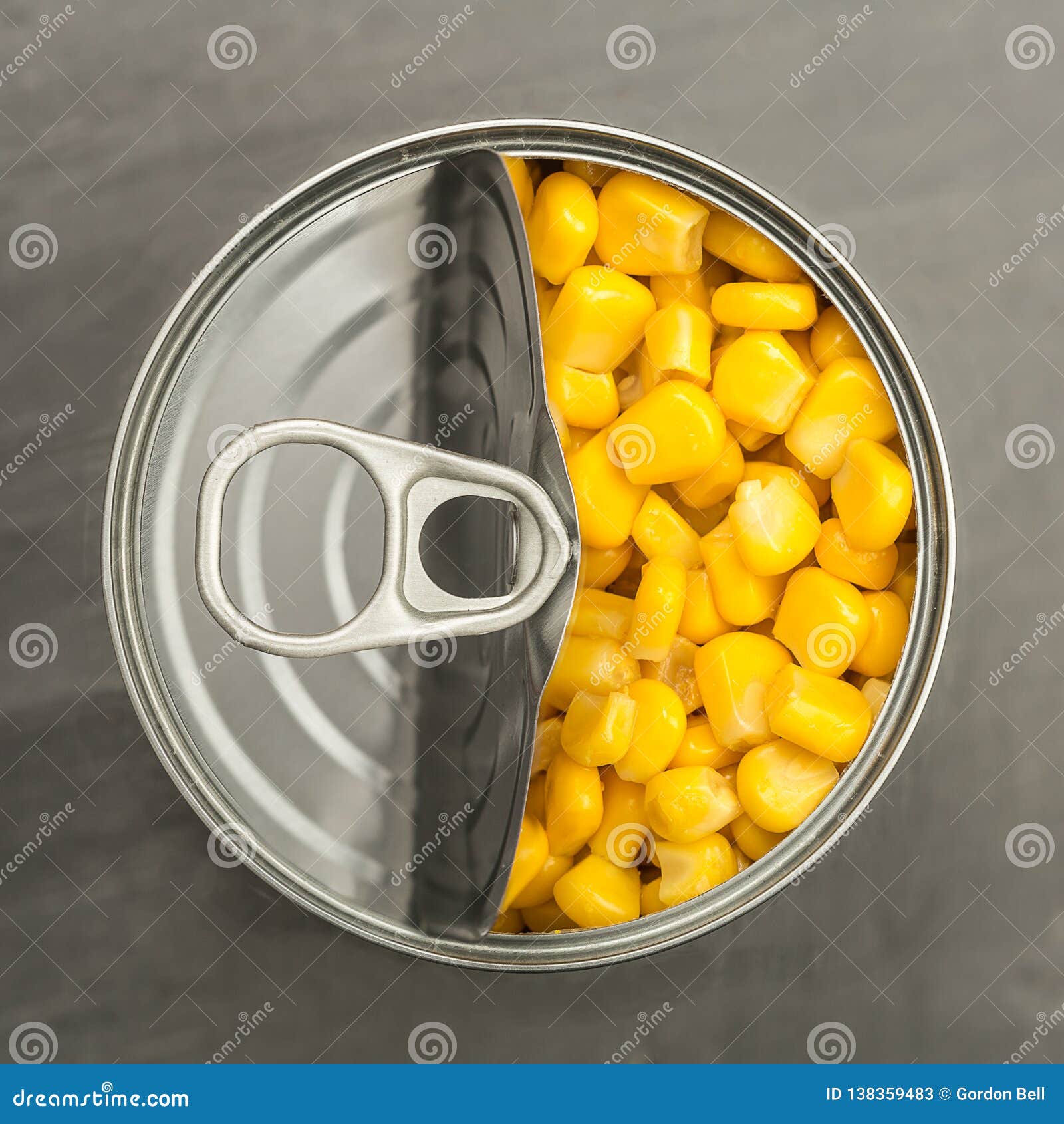 Tin of sweet corn stock image. Image of beans, protein - 138359483