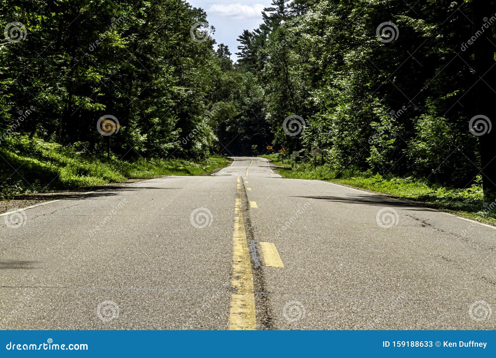 Empty Country Road stock image. Image of highway, landscape - 159188633