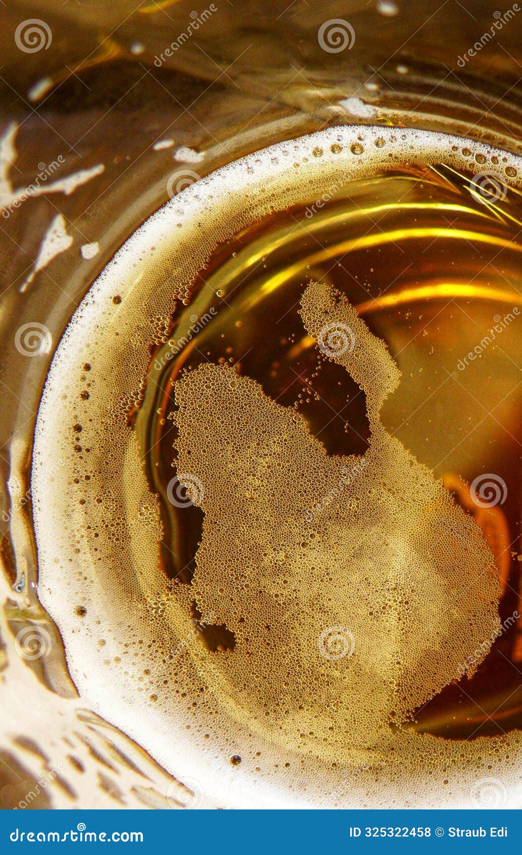 Looking Down at a Clear Glass with Beer Stock Photo - Image of alcohol ...