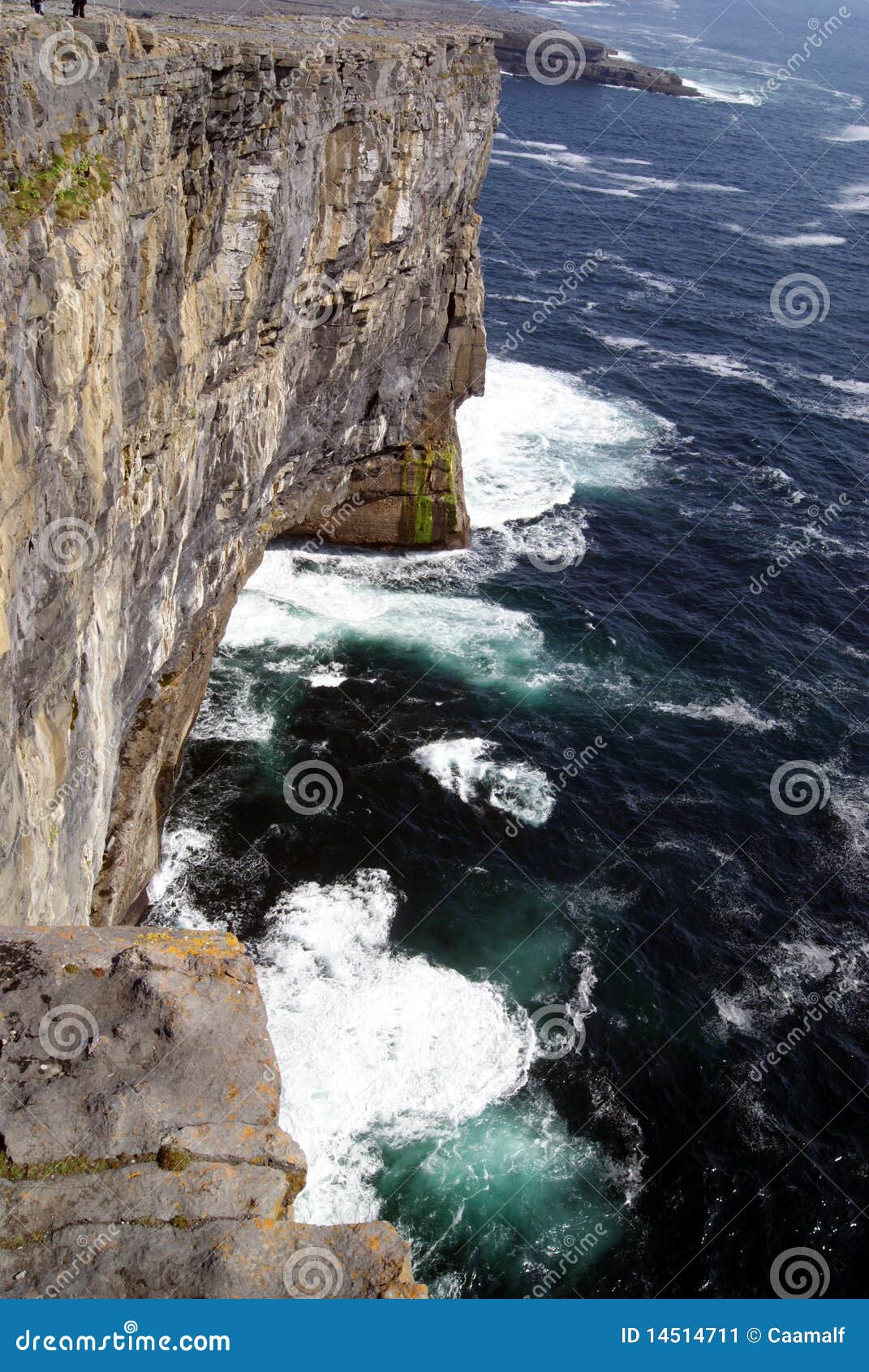 Looking down the cliff stock image. Image of ocean, moor - 14514711