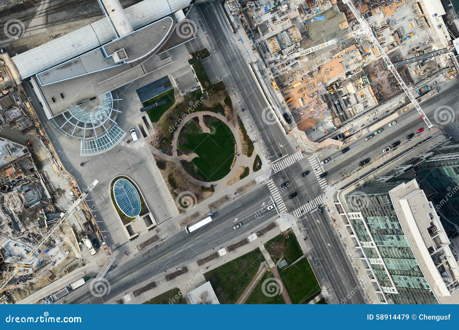 Looking Down from Cn Tower: Highway Stock Image - Image of garden ...