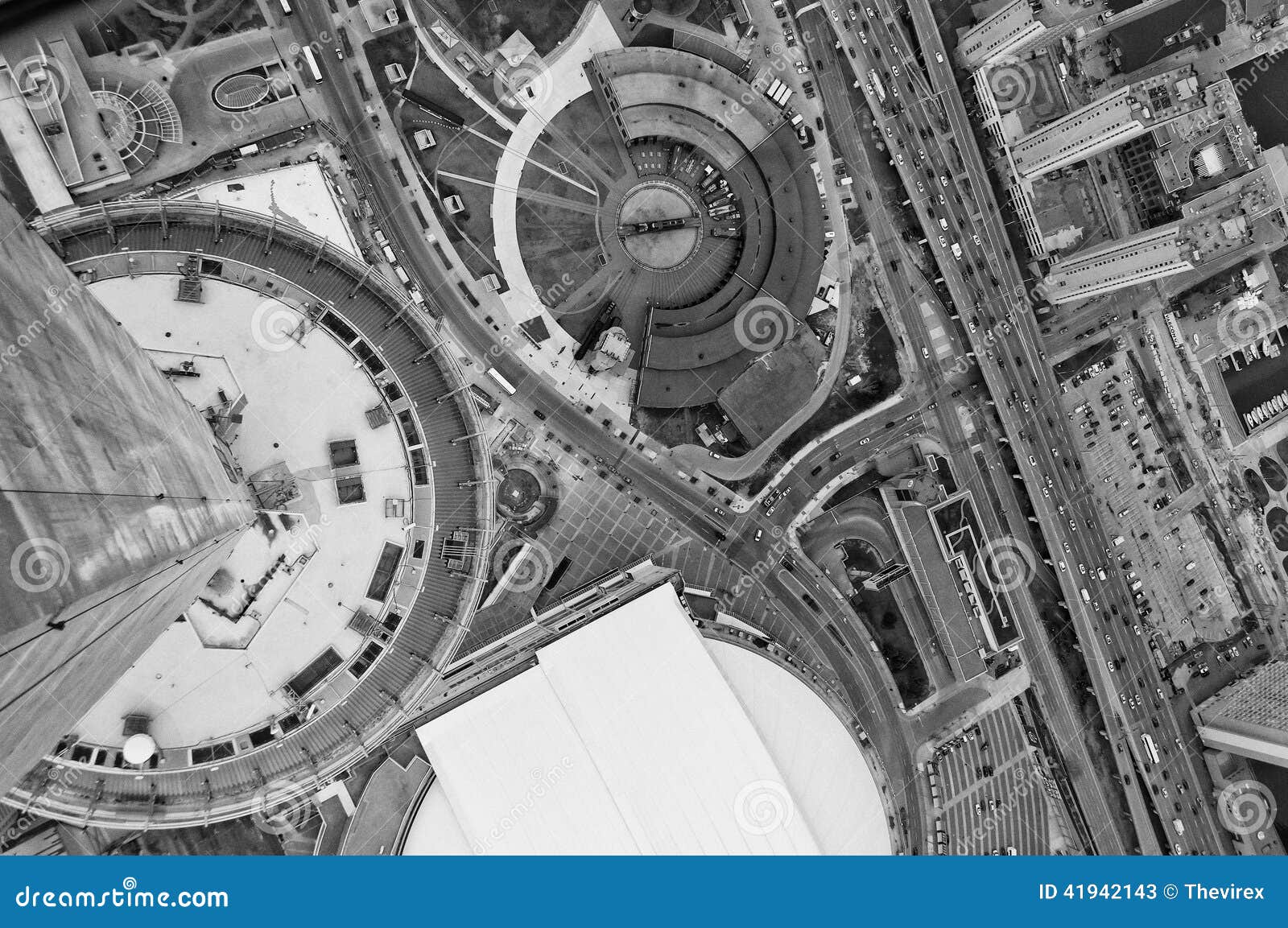 Looking down from cn tower stock image. Image of clouds - 41942143