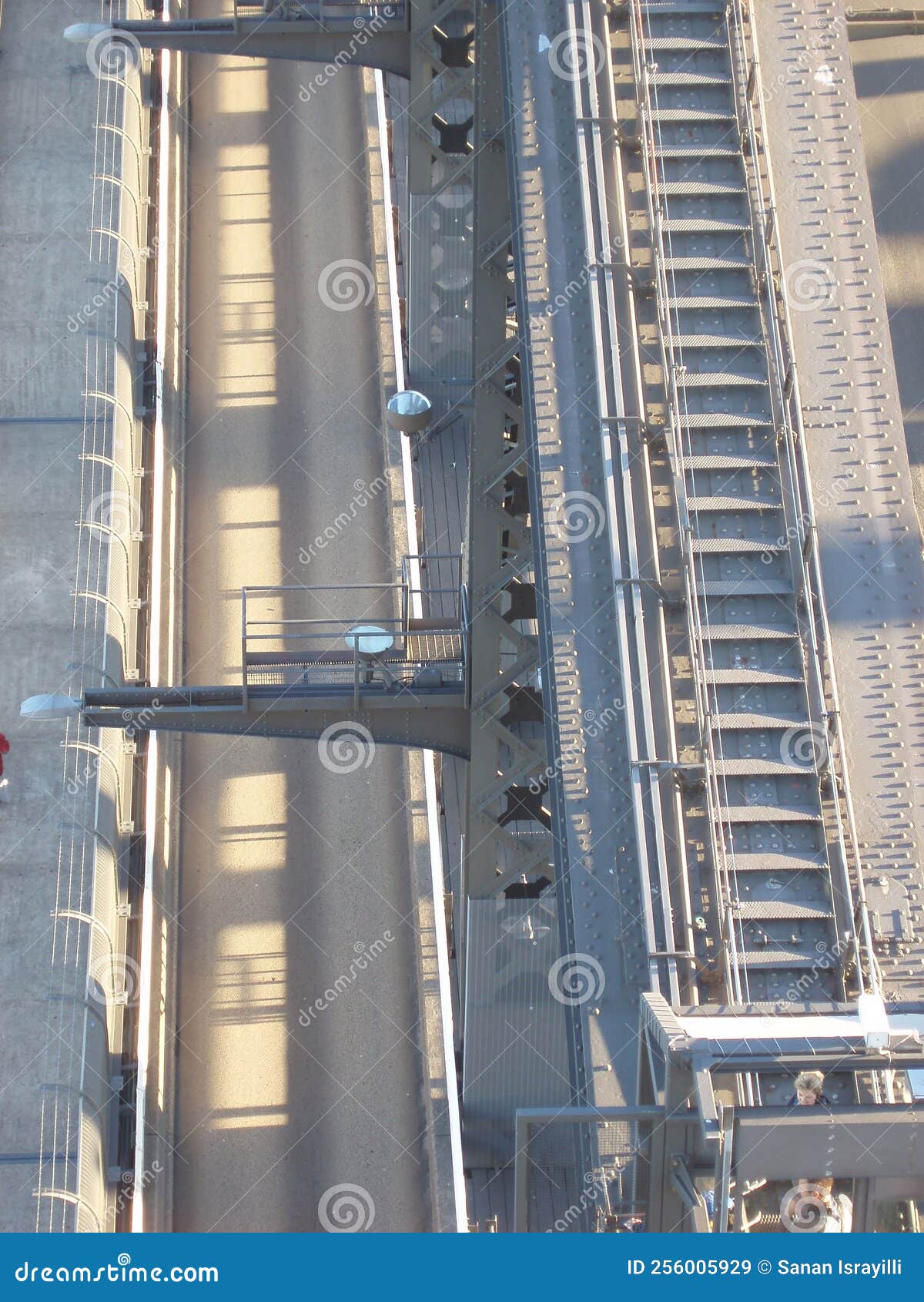 Looking Down on the Deck of Sydney Harbour Bridge Stock Image - Image ...