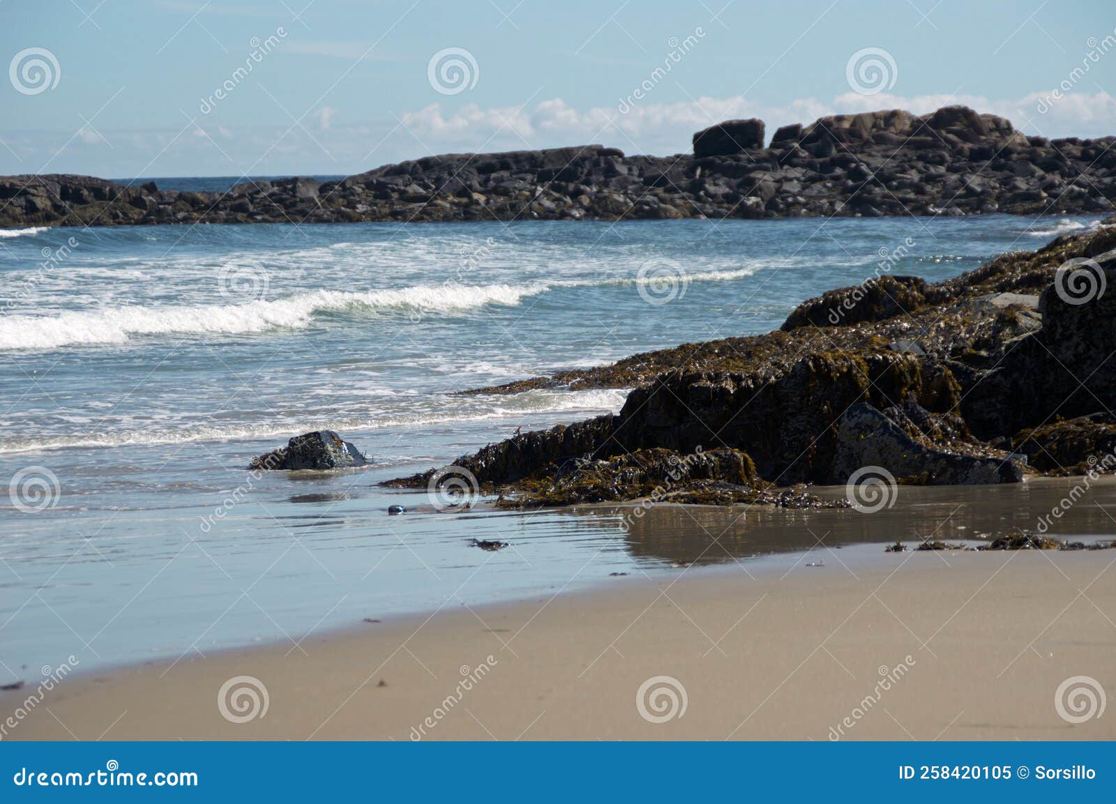 Rock Peninsula Atlantic Ocean Ogunquit Maine Stock Image - Image of ...