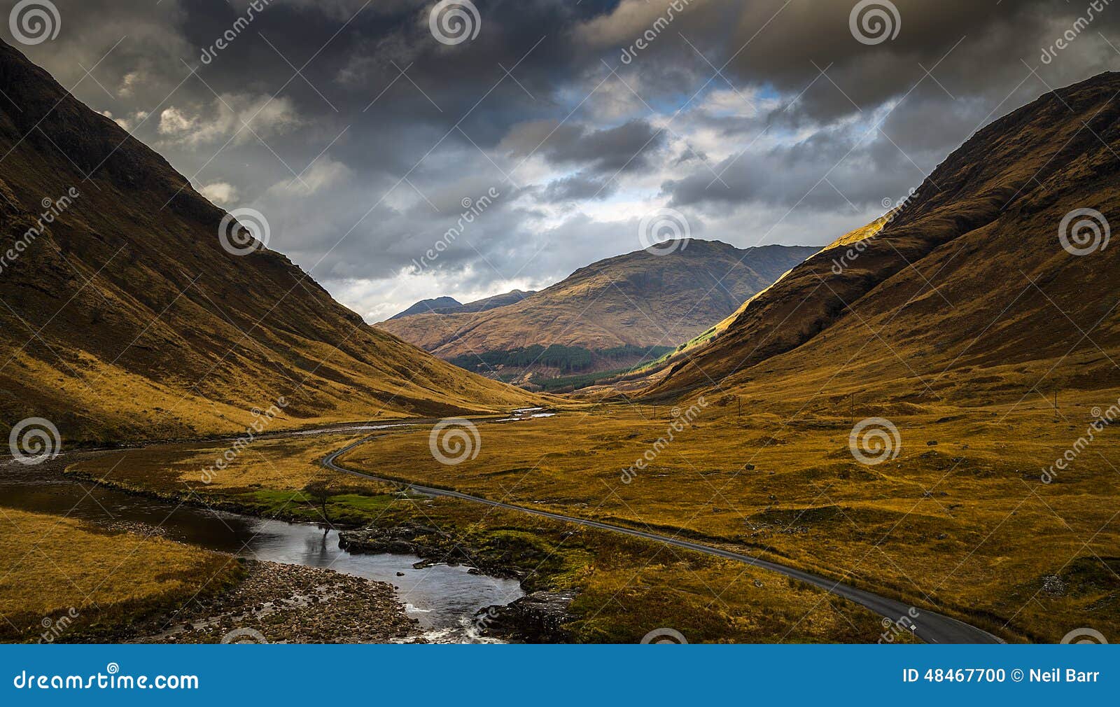 Looking down Glen Etive stock photo. Image of valley - 48467700