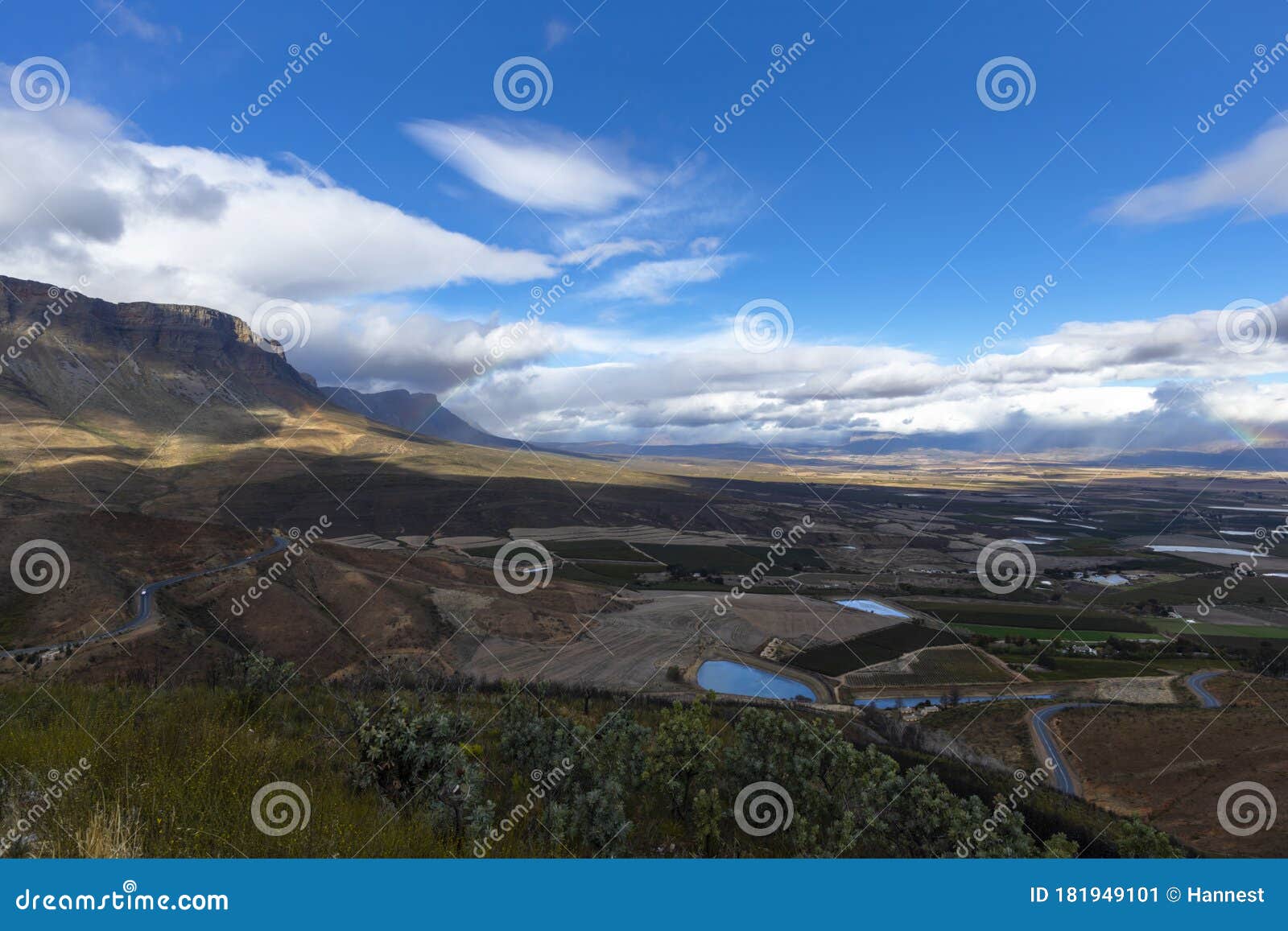 Looking Down on Klein Karoo from Gydo Pass Stock Image - Image of pass ...