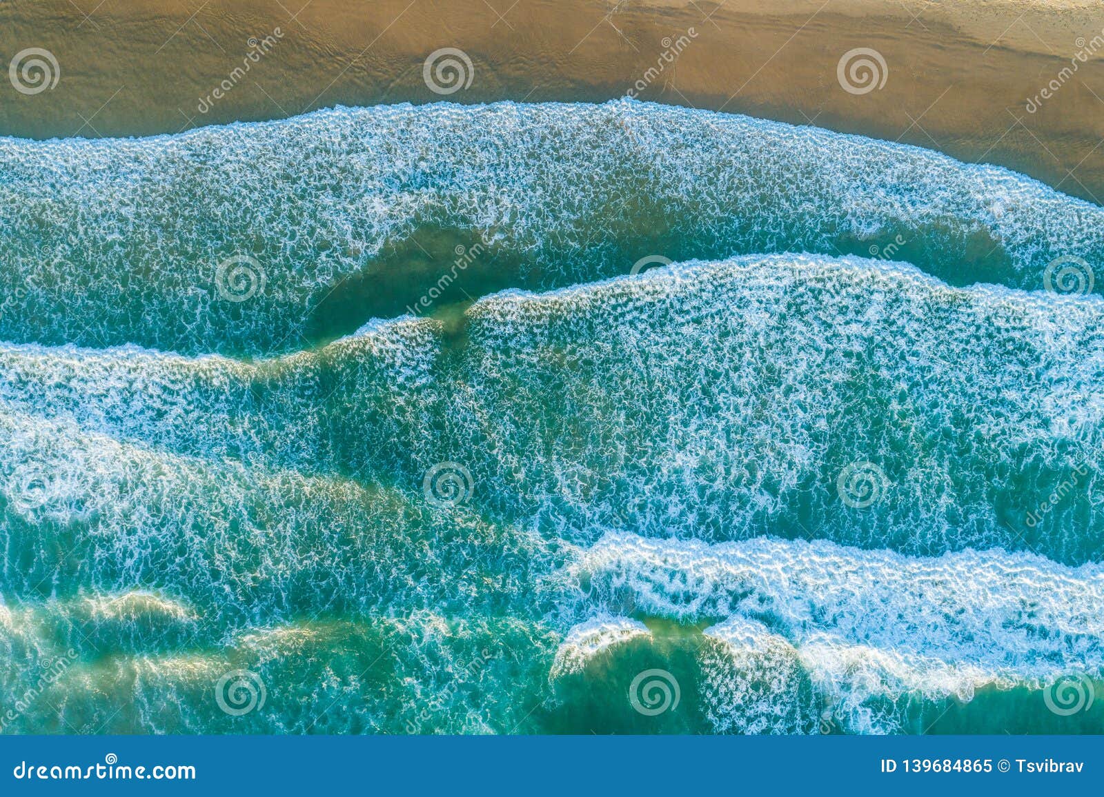 Looking Down at Ocean Waves Pound on the Shore. Stock Image - Image of ...