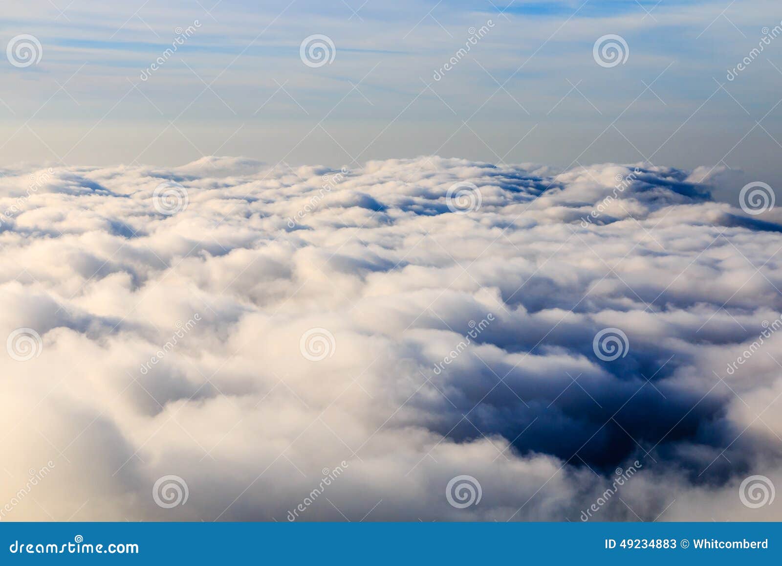 Looking Down Onto Clouds from a High Mountan Stock Image - Image of ...