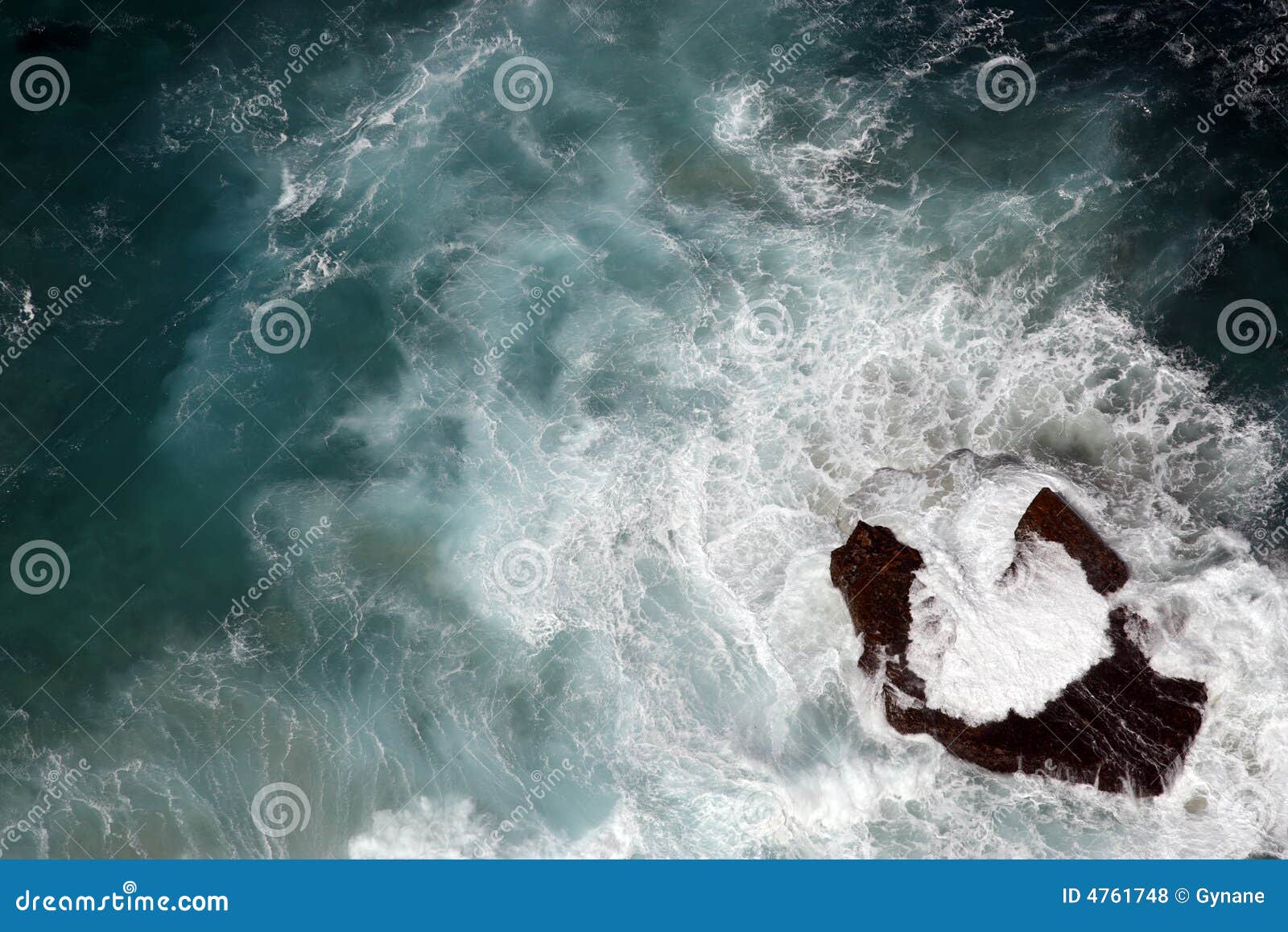 Looking Down Onto a Single Rock Stock Photo - Image of crashing ...