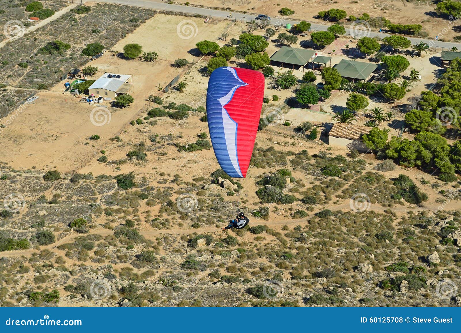Looking Down at a Parachute Stock Photo - Image of flying, para: 60125708