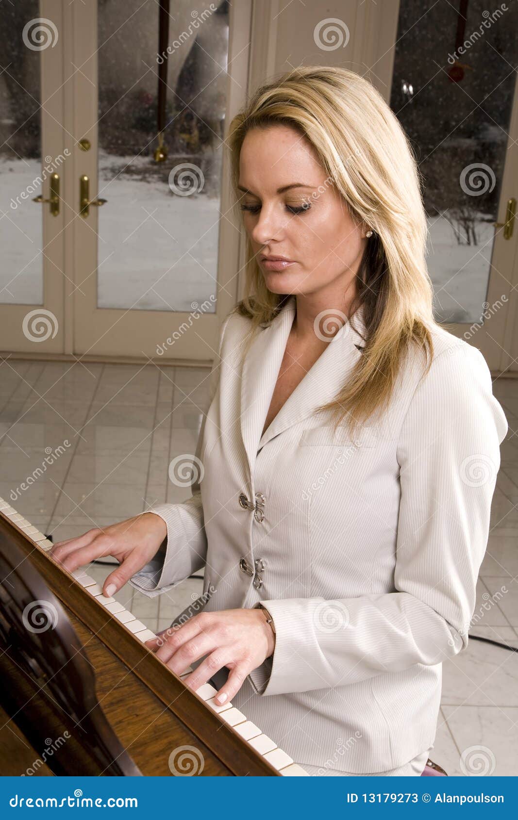 Looking down piano stock image. Image of string, woman - 13179273