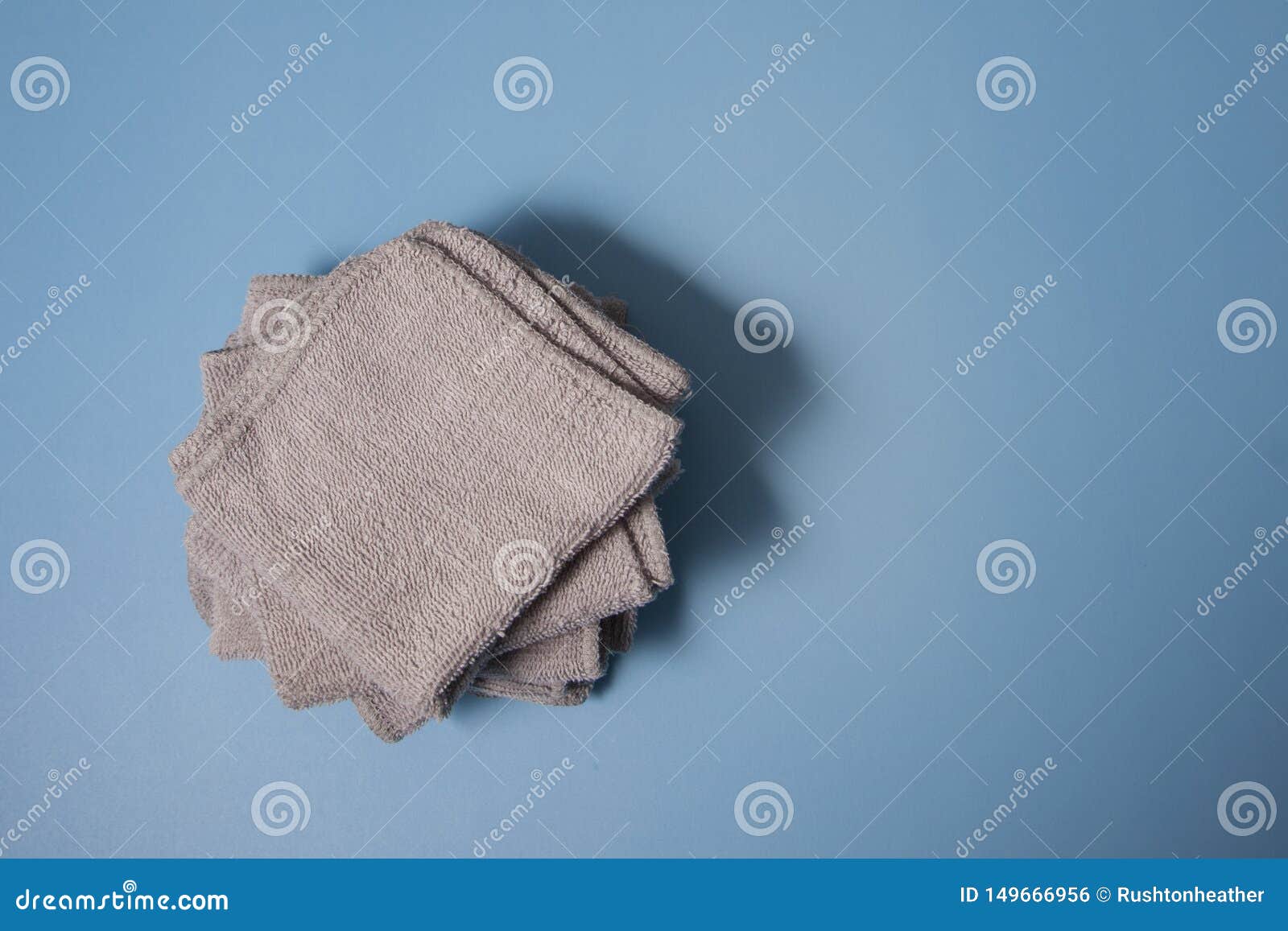 Clean Wash Cloths in a Stack Stock Photo - Image of cotton, folded ...