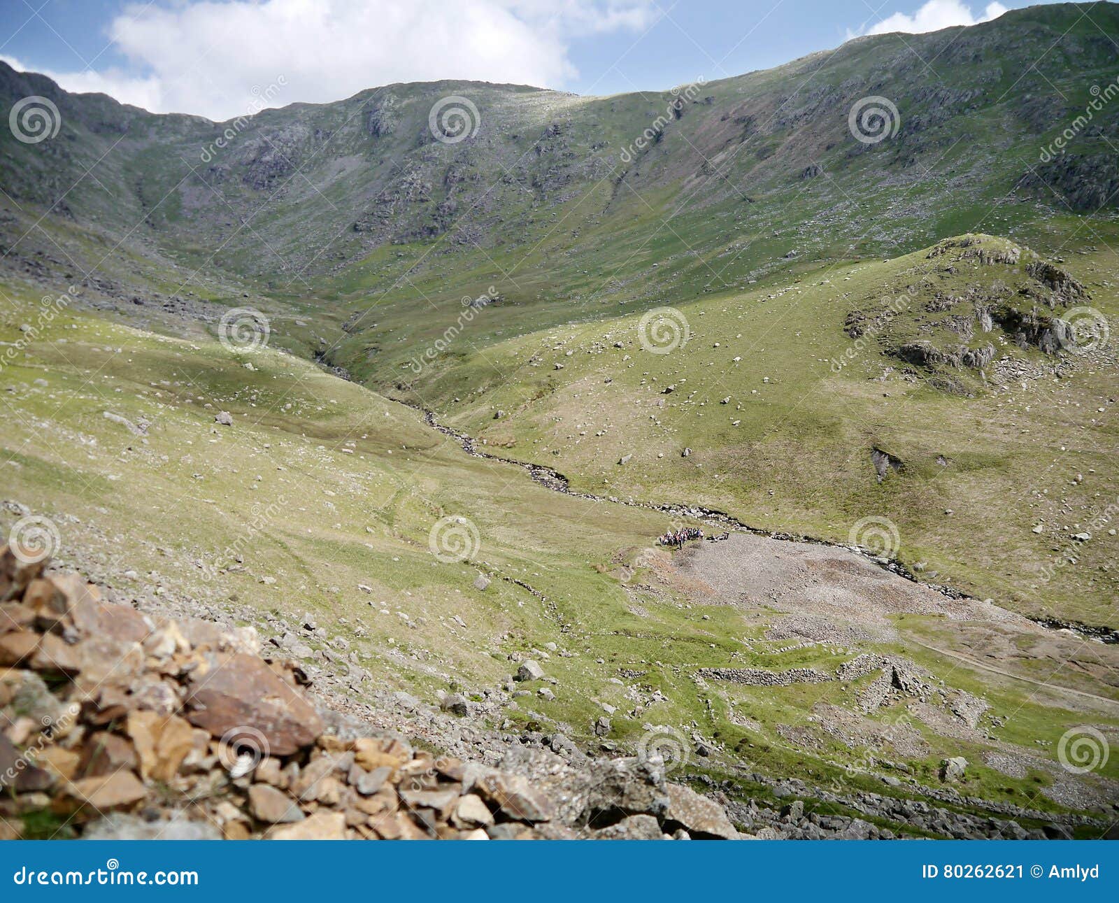Looking Down into the Red Dell Valley, Coniston Editorial Photo - Image ...