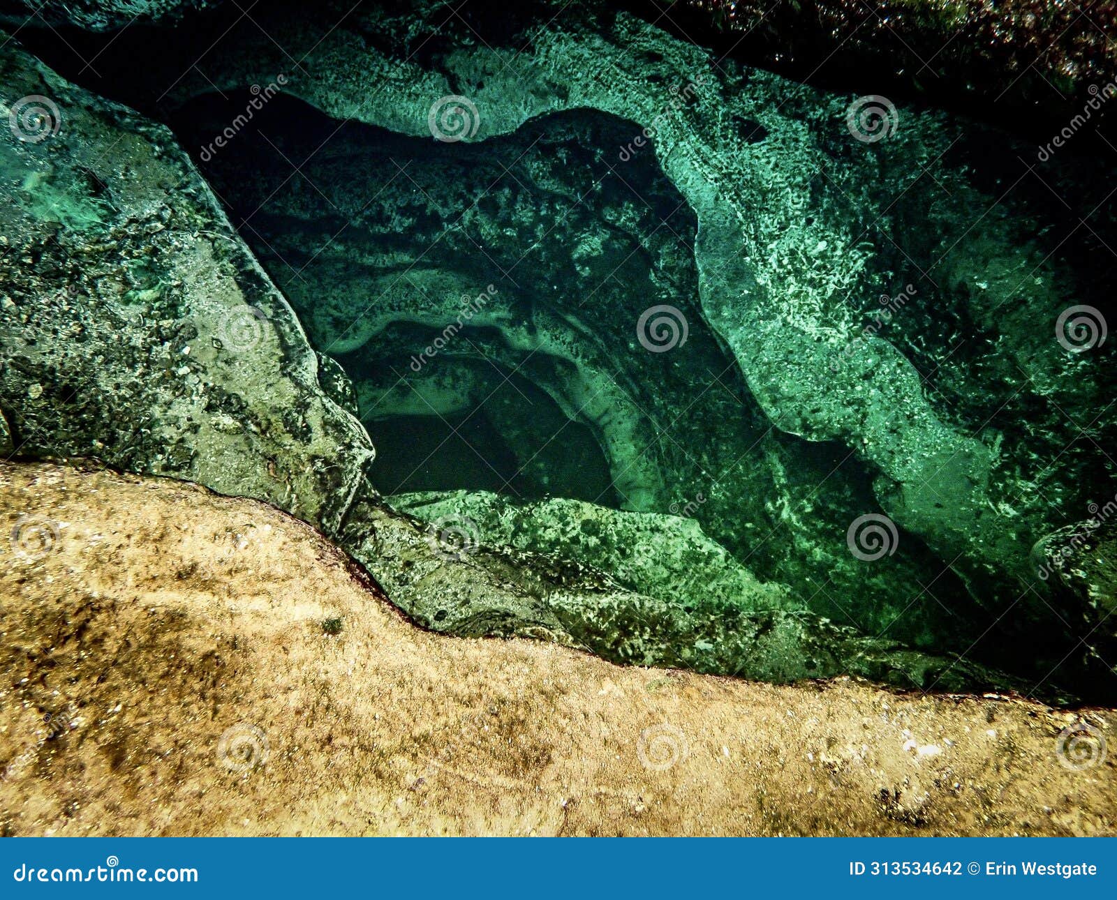 Looking Down into the Spring Vent at Blue Springs State Park, Volusia ...