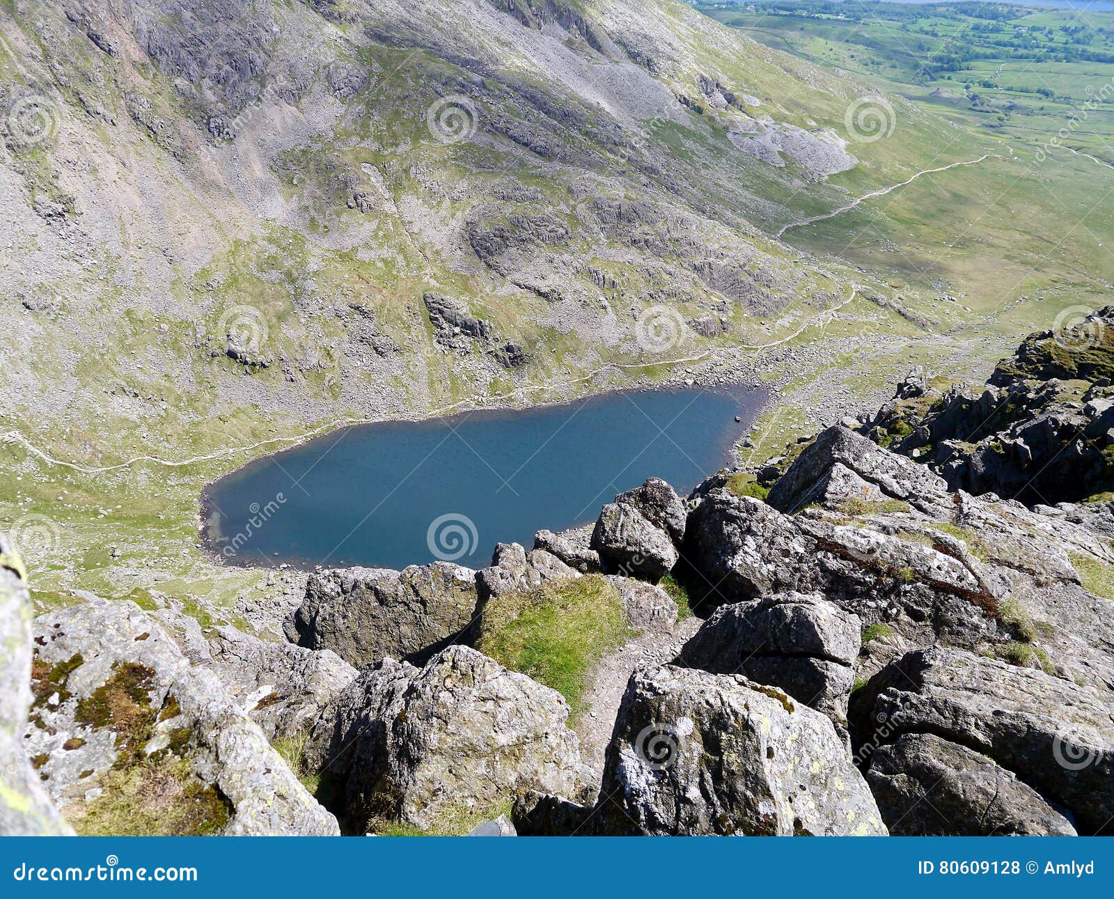 Looking Down To Goats Water, Coniston Stock Photo - Image of goats ...