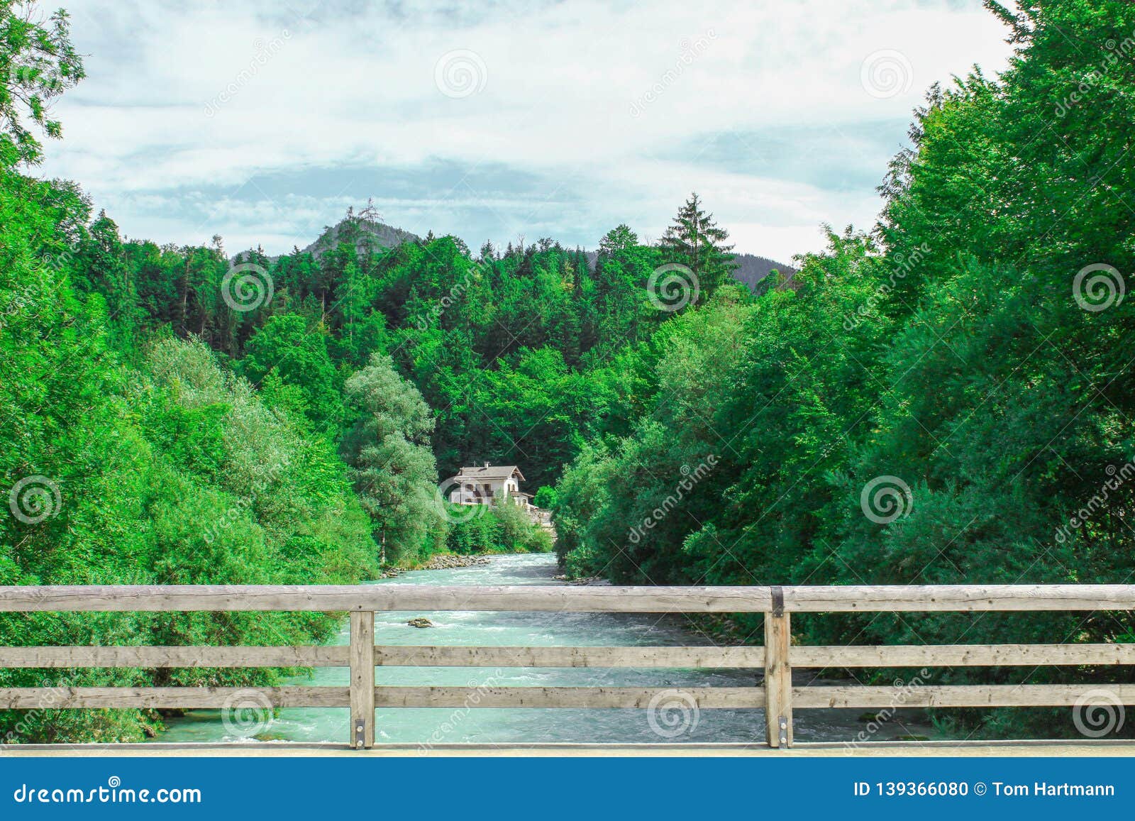 Looking Down To a Nice River from a Bridge Stock Photo - Image of alps ...