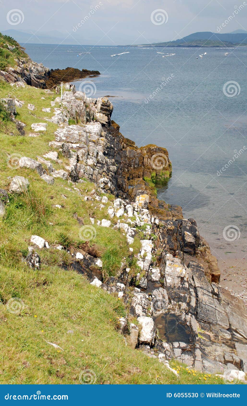 Looking down to the sea stock photo. Image of beach, beara - 6055530