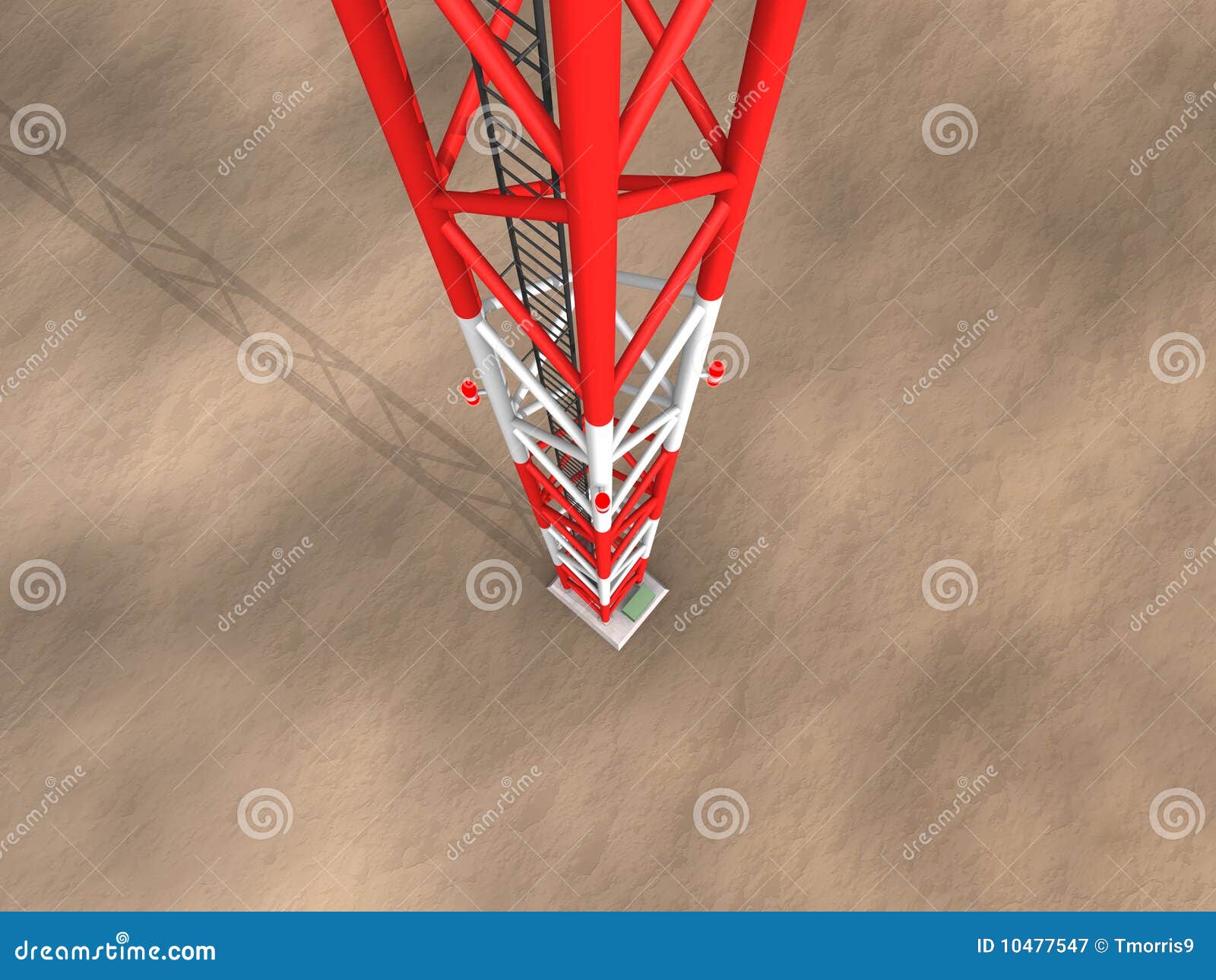 Looking down on the tower stock illustration. Illustration of base ...