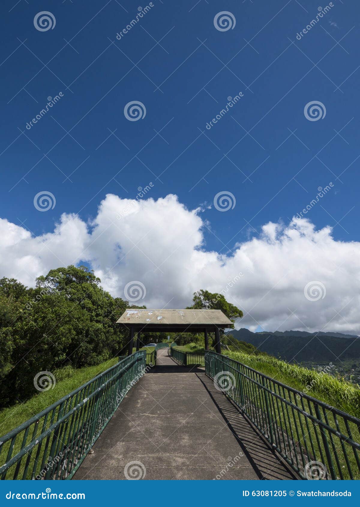 Looking Down Walkway stock image. Image of walkway, hawaii - 63081205