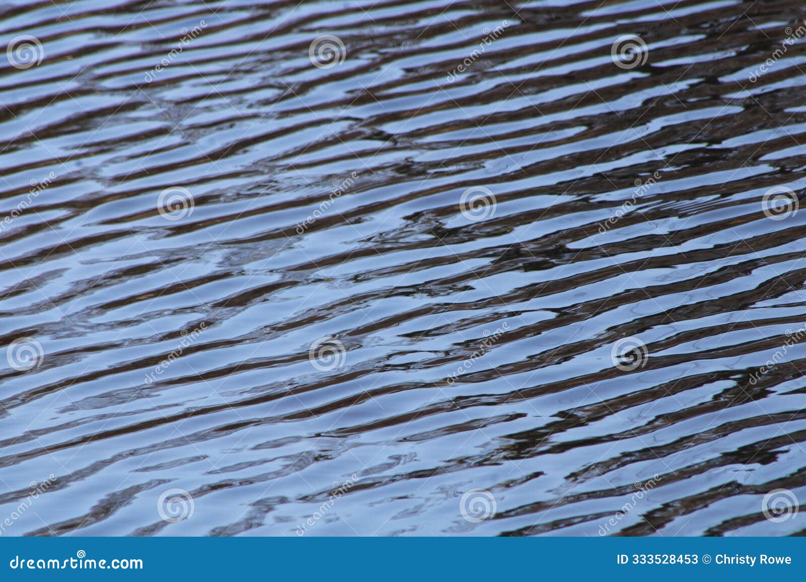 Looking Down at the Waters Surface with Water Ripples and Reflections ...
